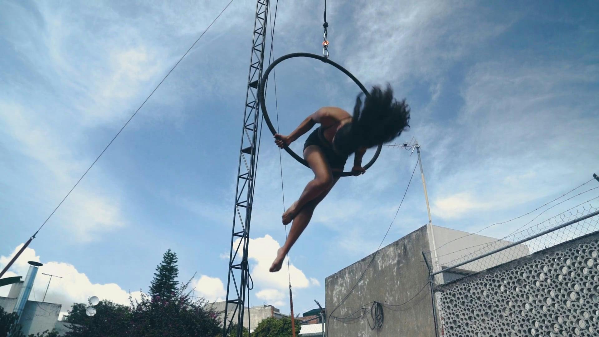 Aerial Hoop Performer in Motion Free Stock Video Footage, Royalty-Free ...