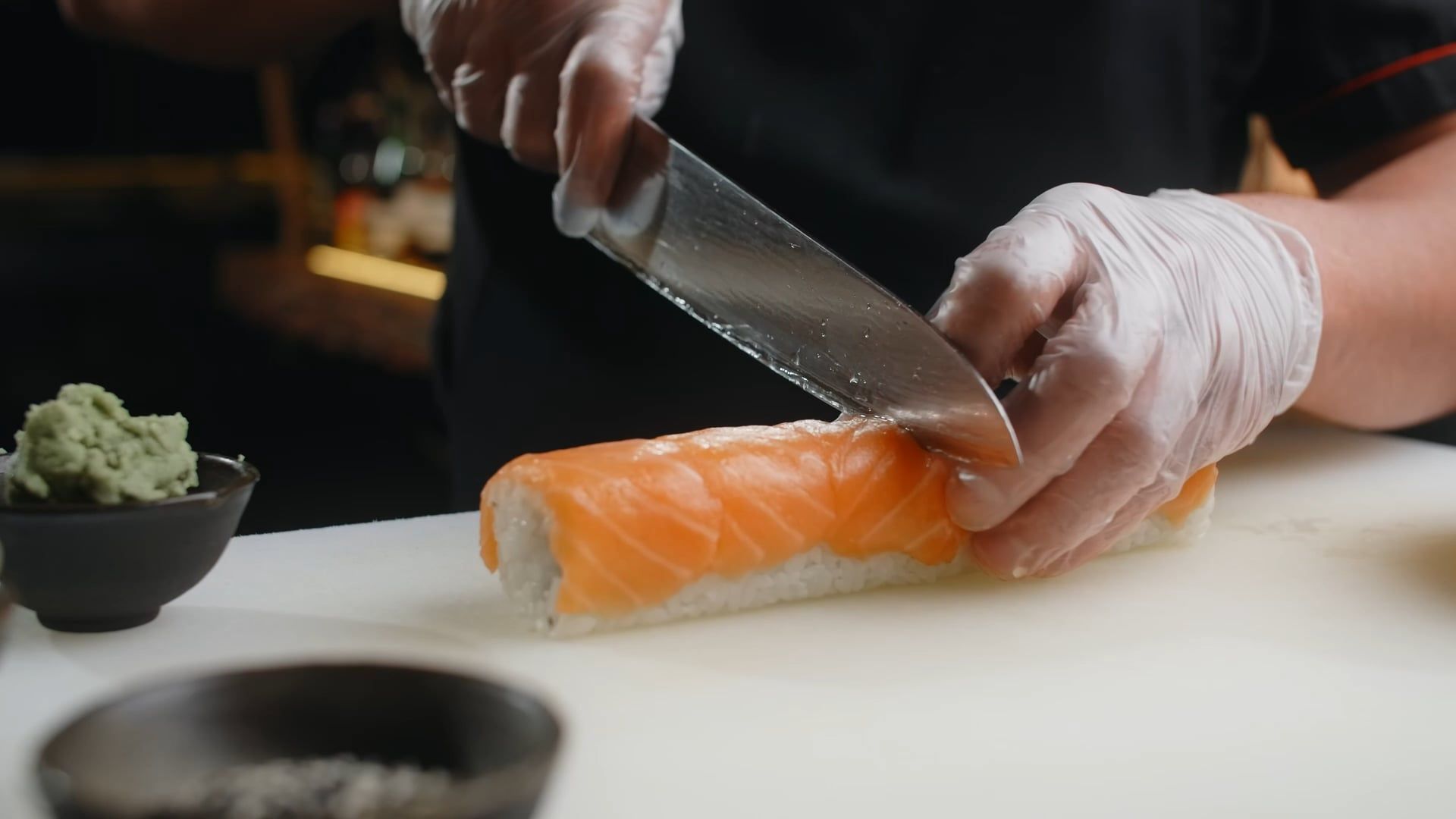 A Chef Slicing a Sushi Free Stock Video Footage, Royalty-Free 4K & HD ...
