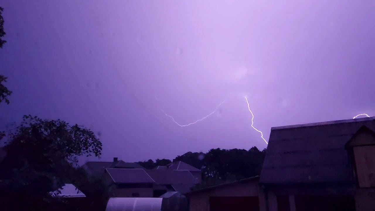 Dramatic Lightning Storm Nightscape Free Stock Video Footage, Royalty ...