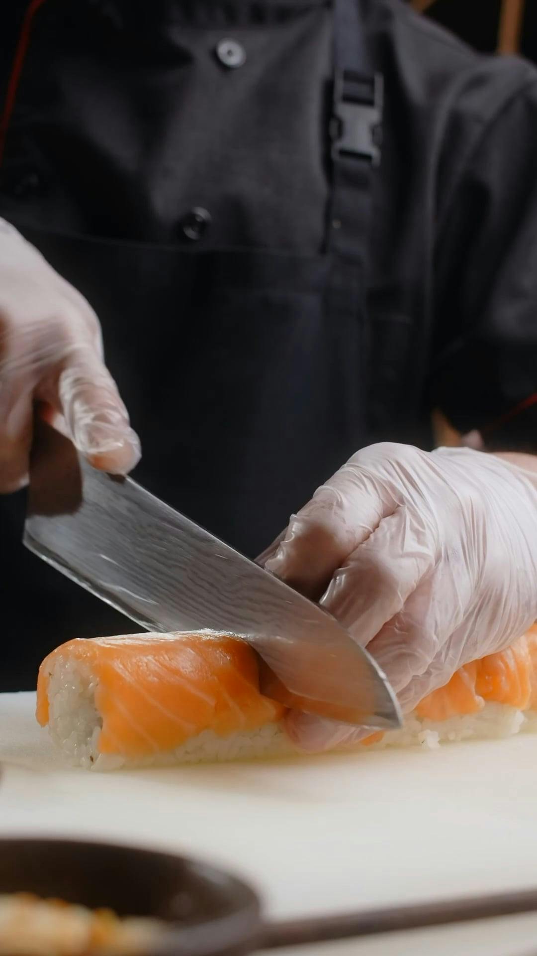 A Chef Slicing a Sushi Free Stock Video Footage, Royalty-Free 4K & HD ...