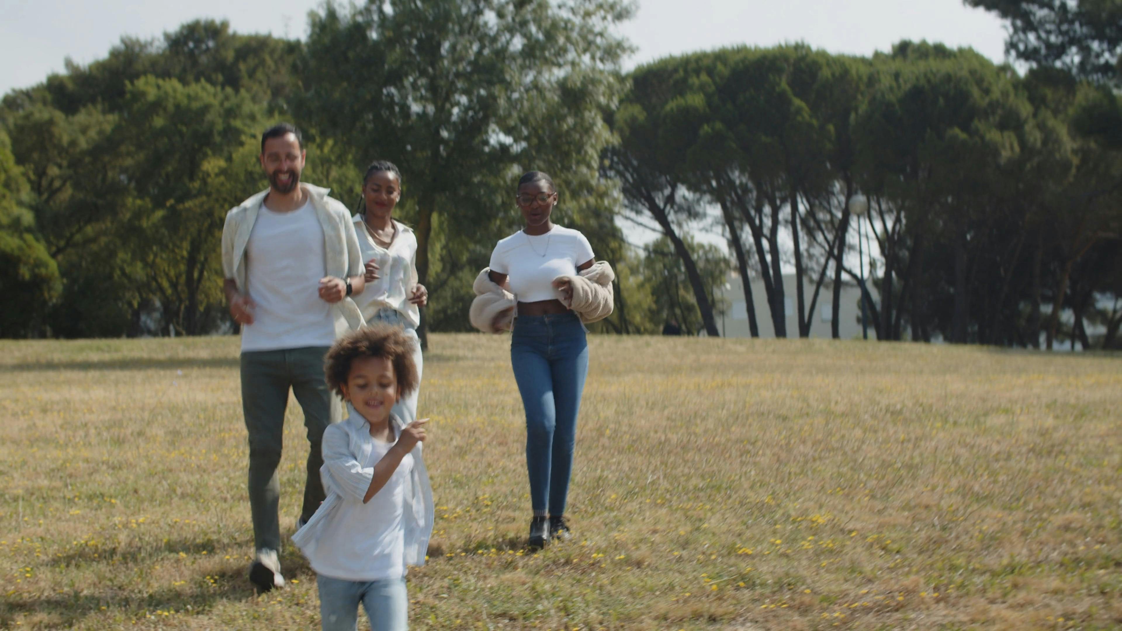People Chasing a Little Boy on the Park Free Stock Video Footage ...