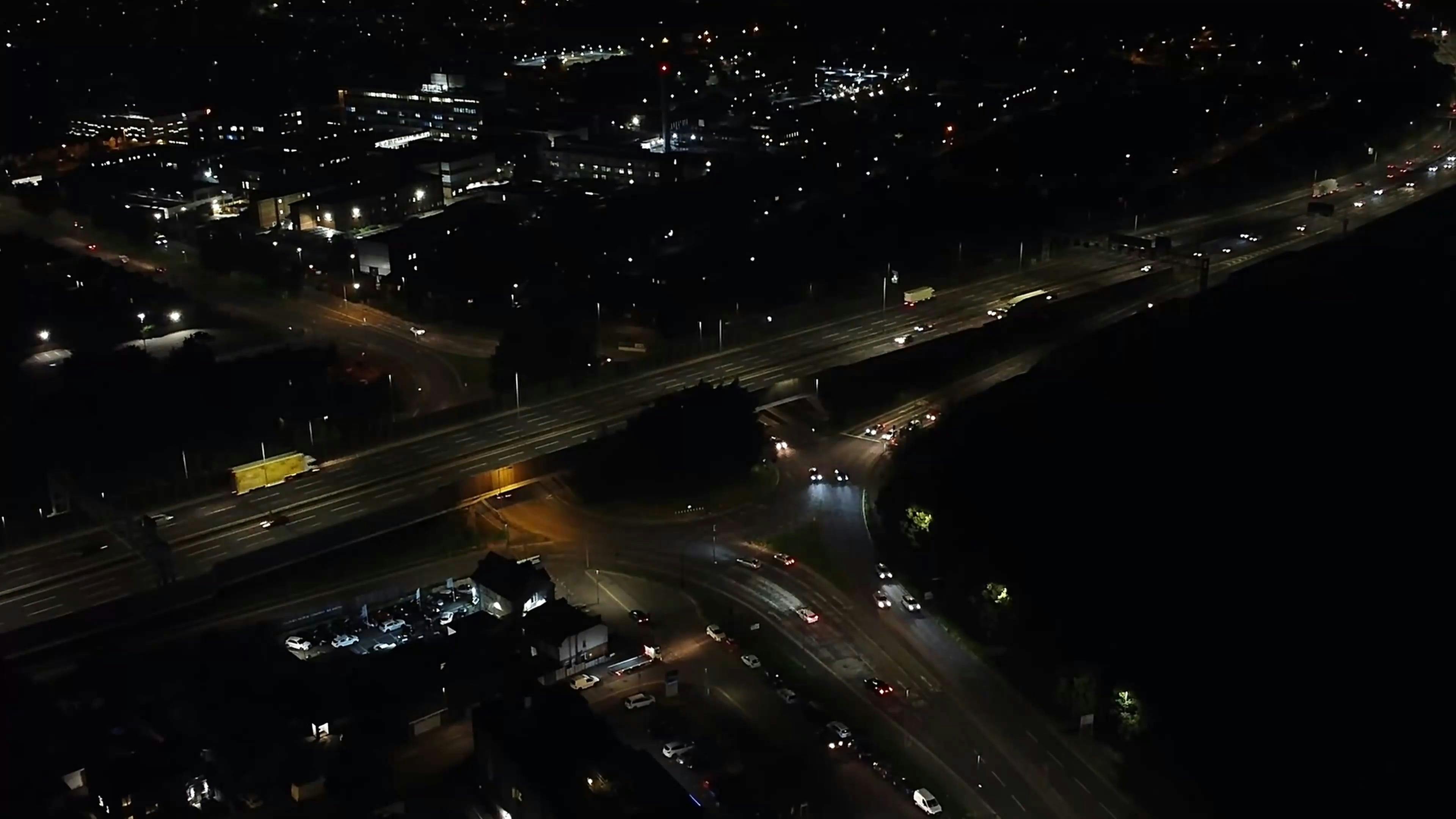 Time-Lapse of Moving Cars on the Highway and Roundabout Free Stock ...