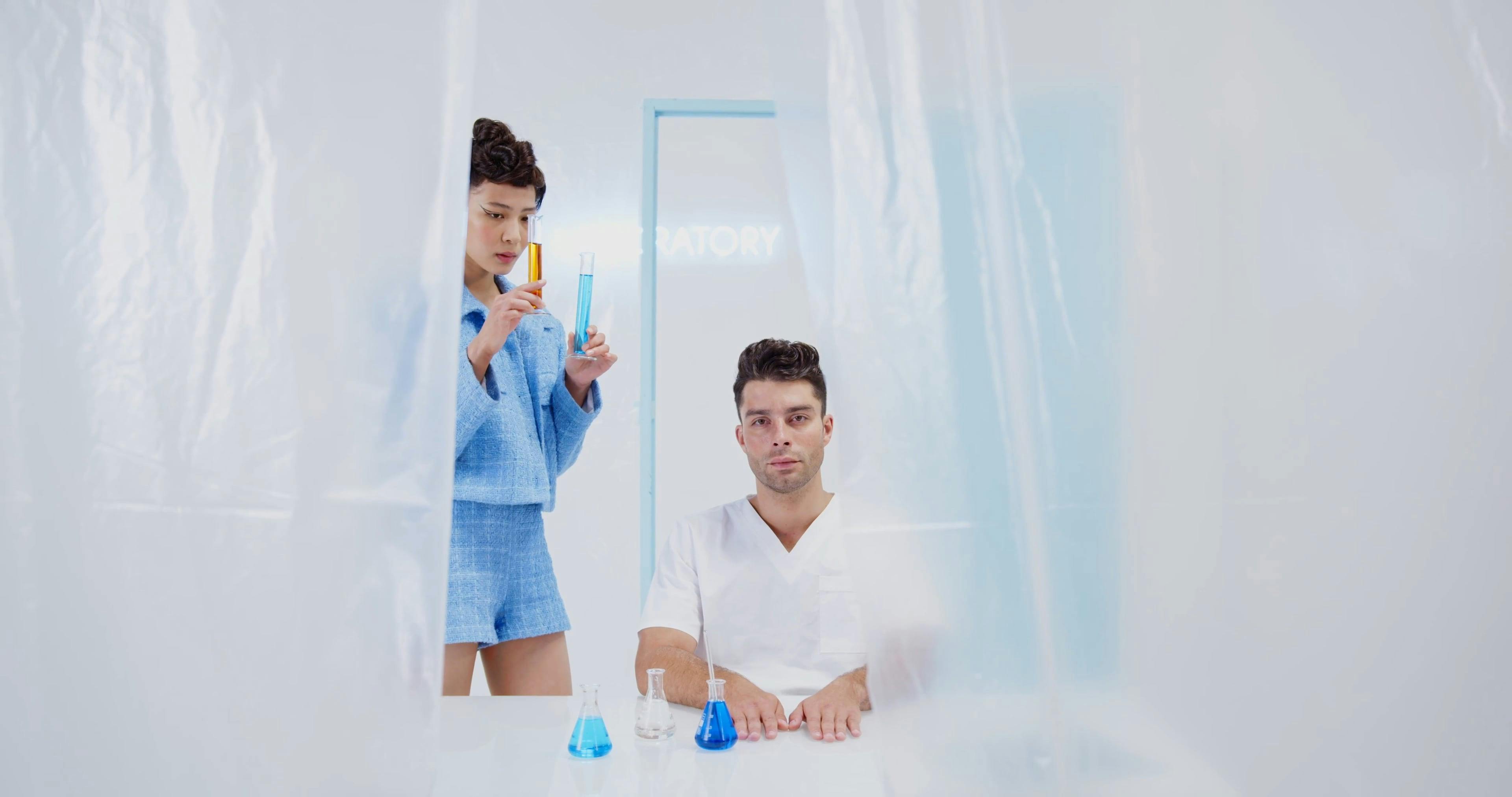 A Scientist Testing the Experiment Effect on a Man Free Stock Video ...