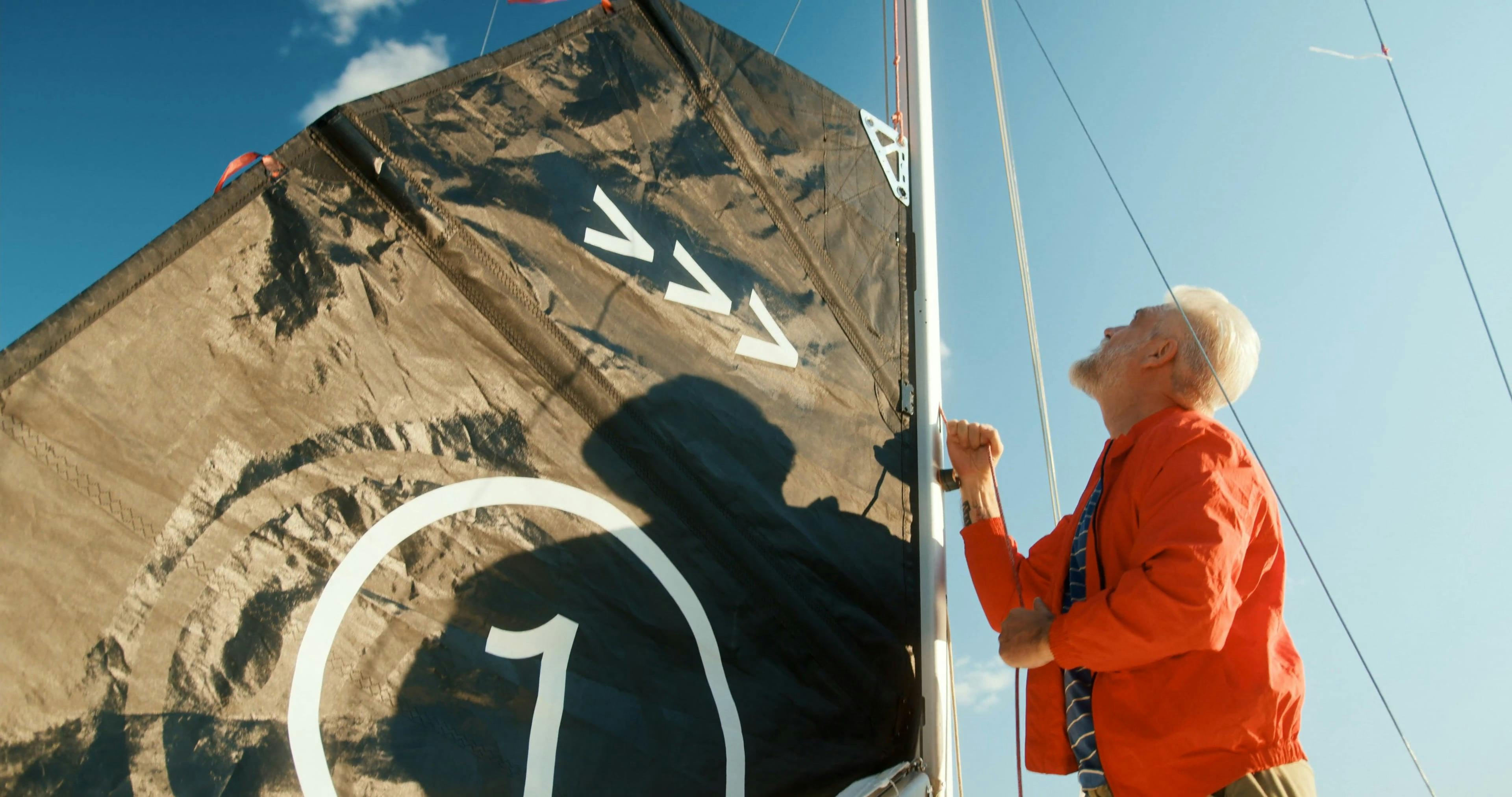 An Elderly Man Hoisting a Sail Free Stock Video Footage, Royalty-Free ...