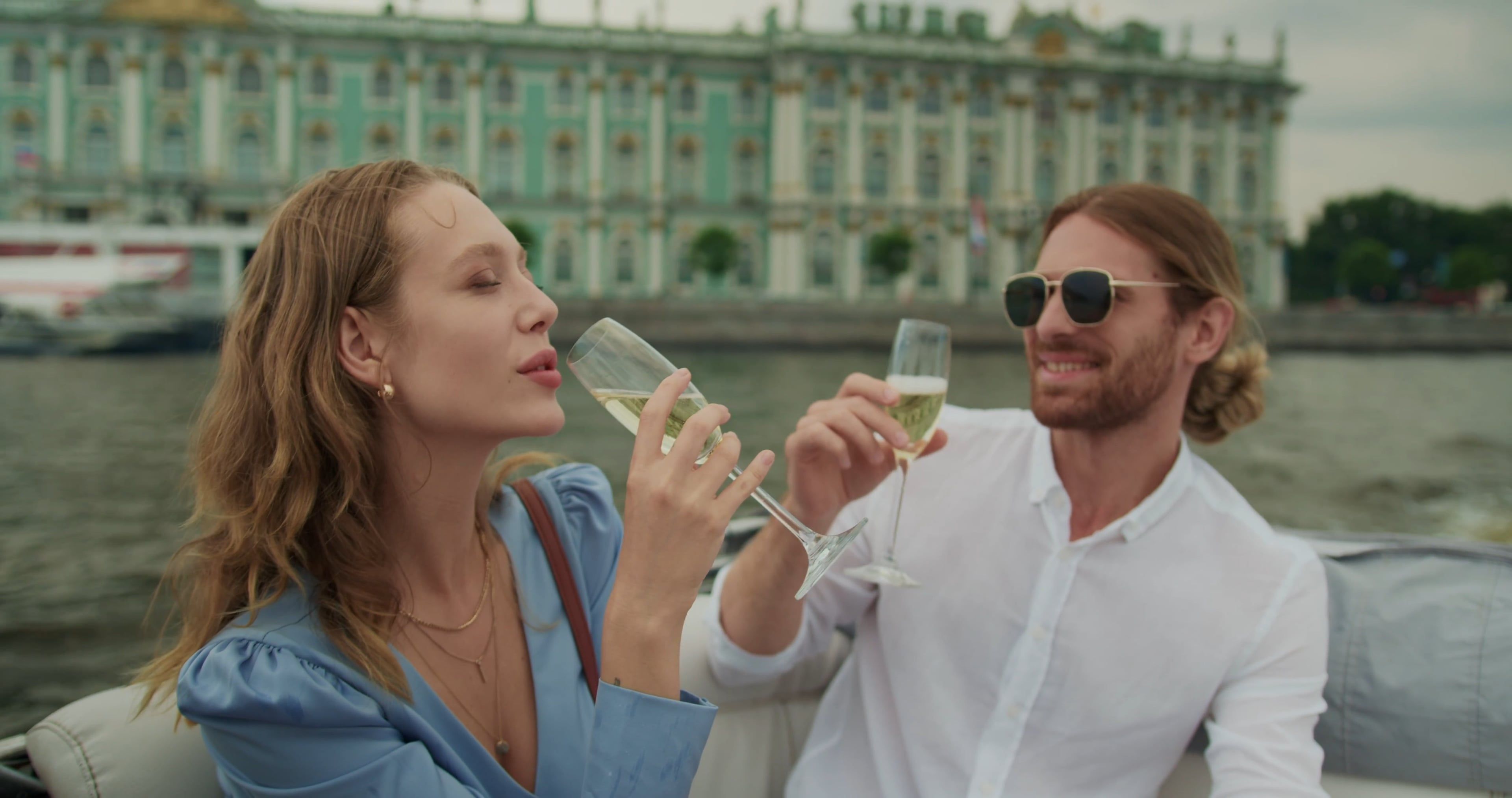 Couple Having Cheers on a Boat Free Stock Video Footage, Royalty-Free ...