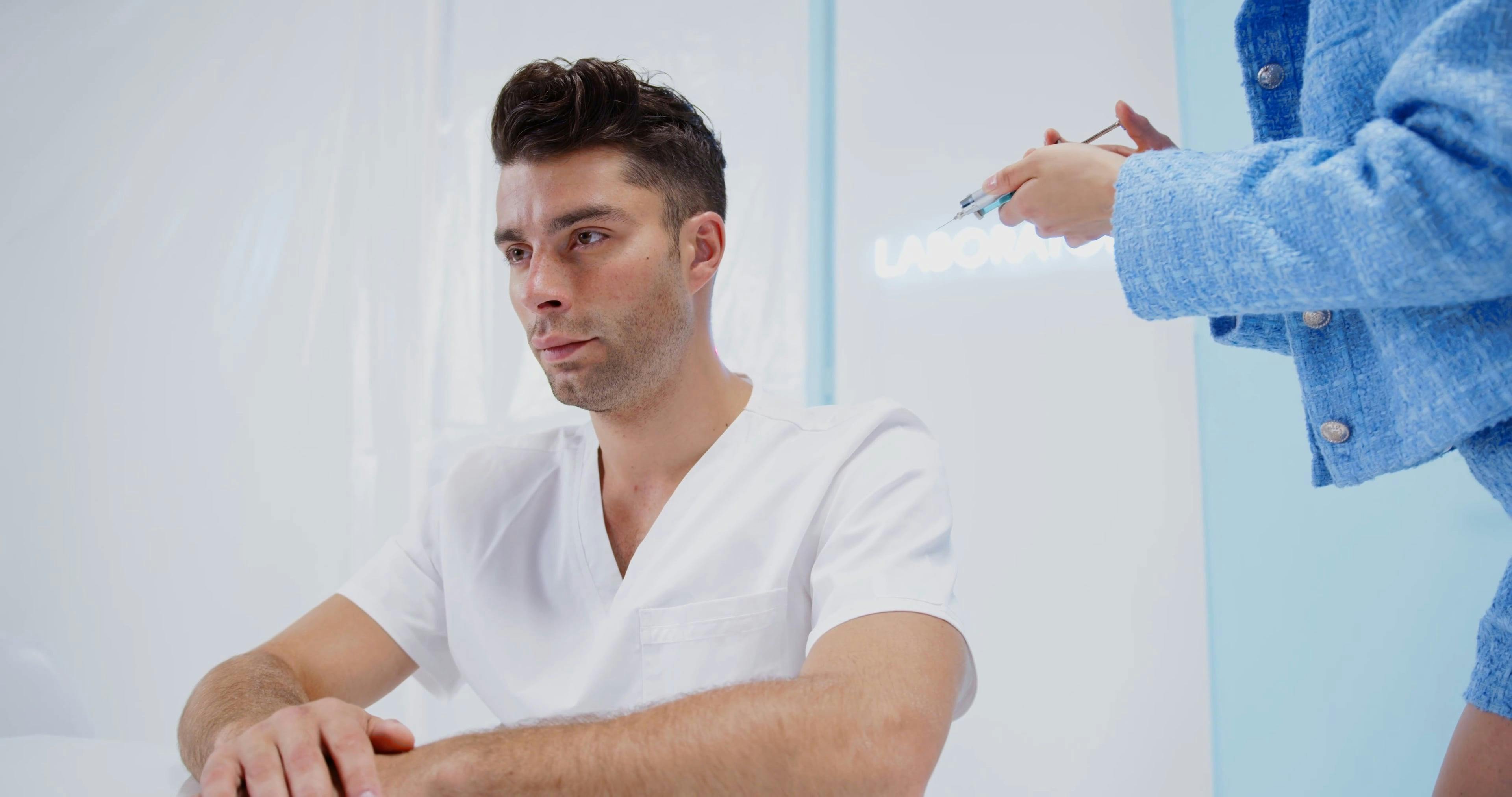 A Man Getting an Injection Shot · Free Stock Video