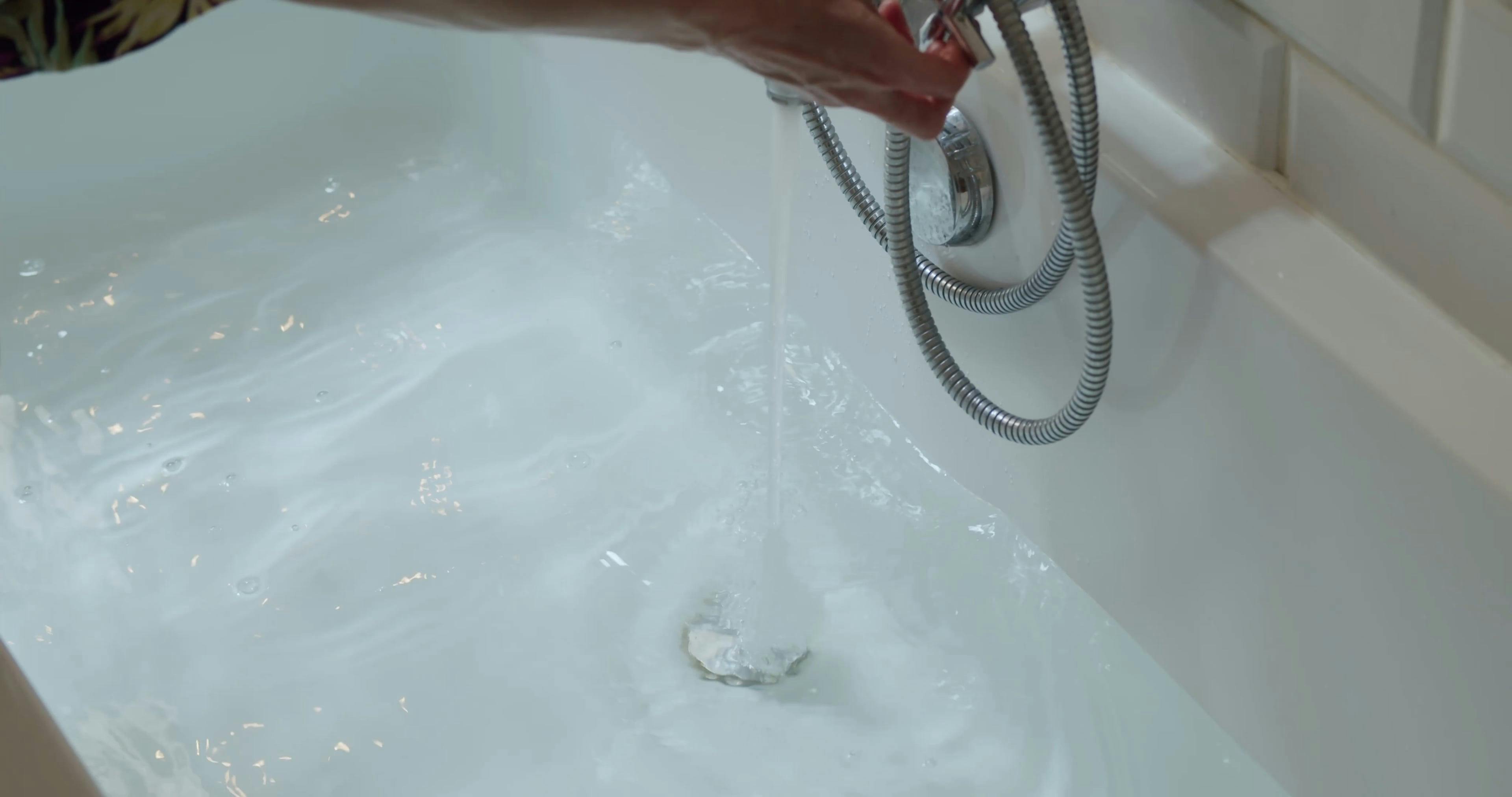 Shower Head Filling Bathtub with Water Free Stock Video Footage ...