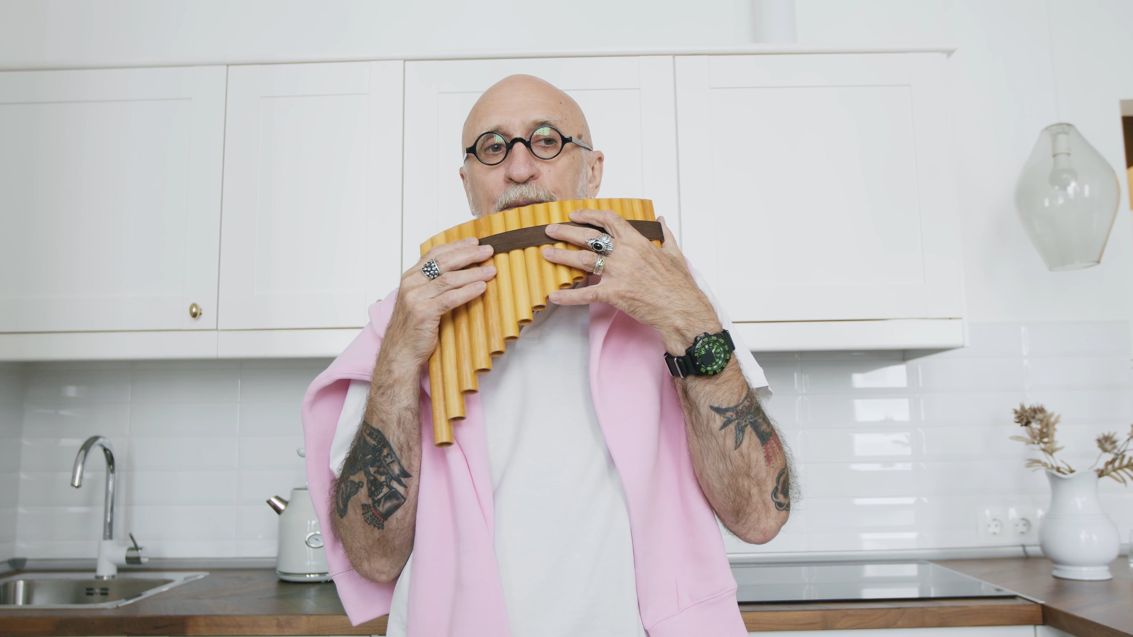 A Man Playing the Pan Flute Free Stock Video Footage, Royalty-Free 4K ...