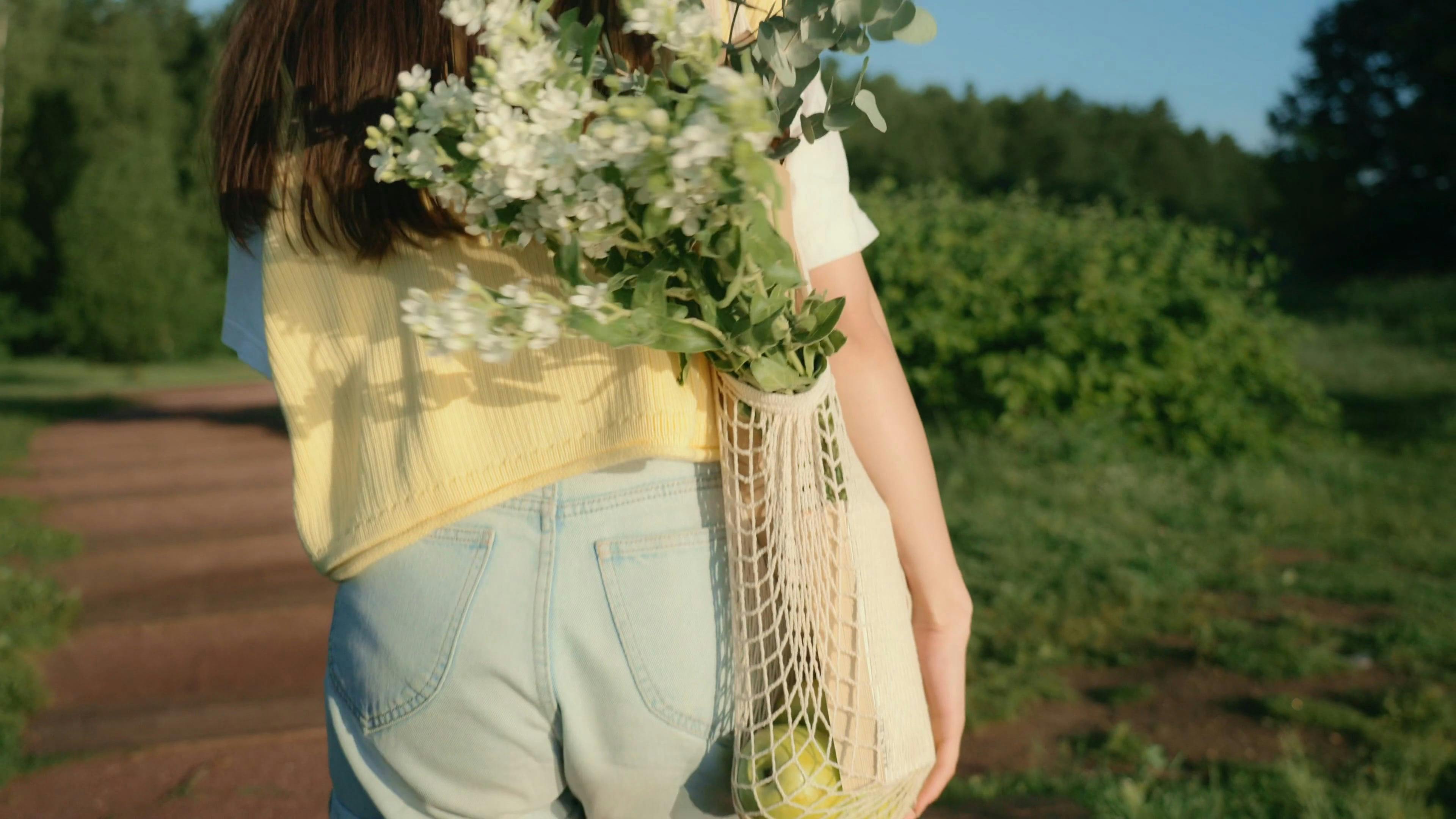 Person Carrying Net Bag While Walking Free Stock Video Footage, Royalty ...