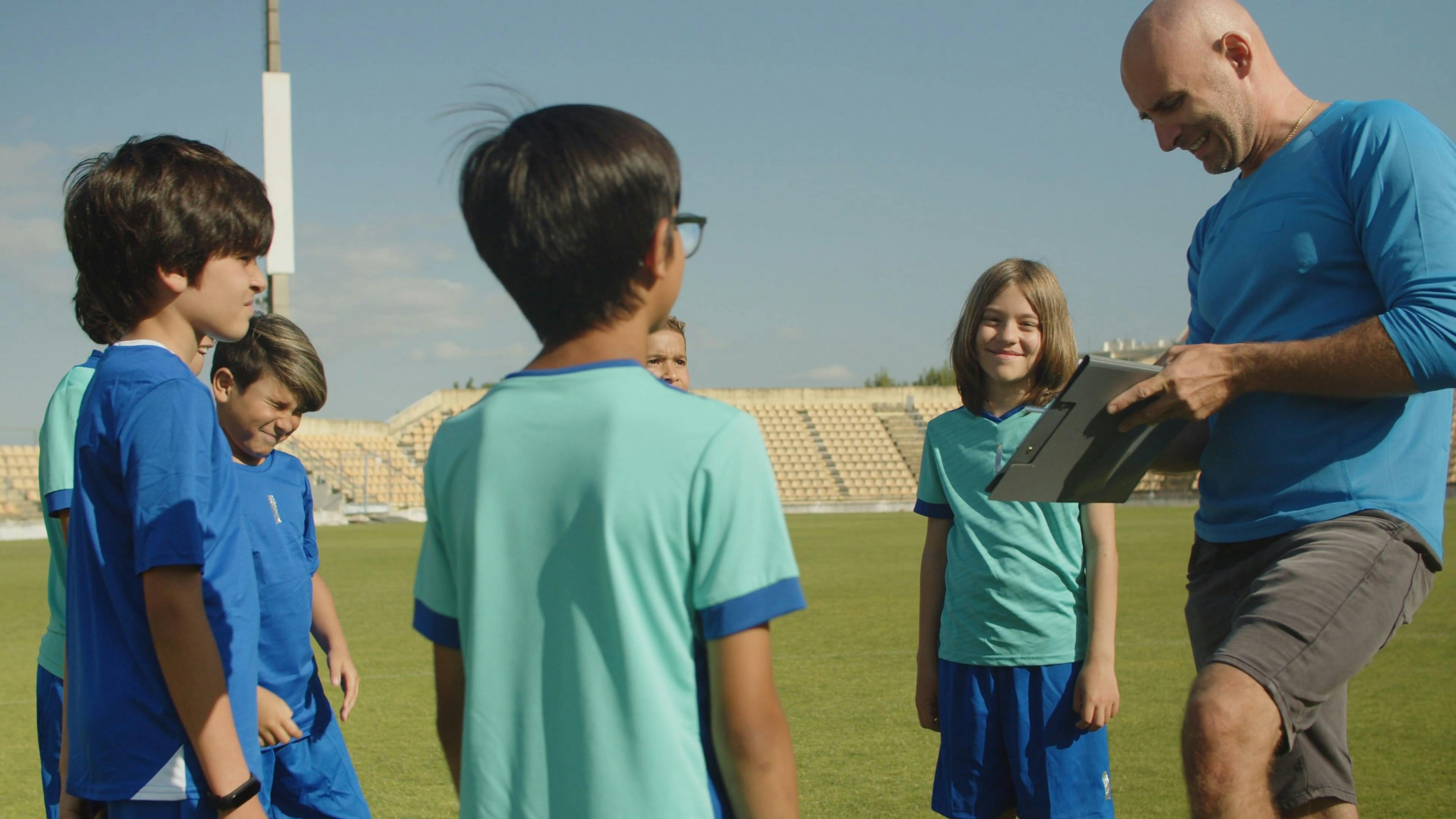 A Man Coaching the Football Team Free Stock Video Footage, Royalty-Free ...