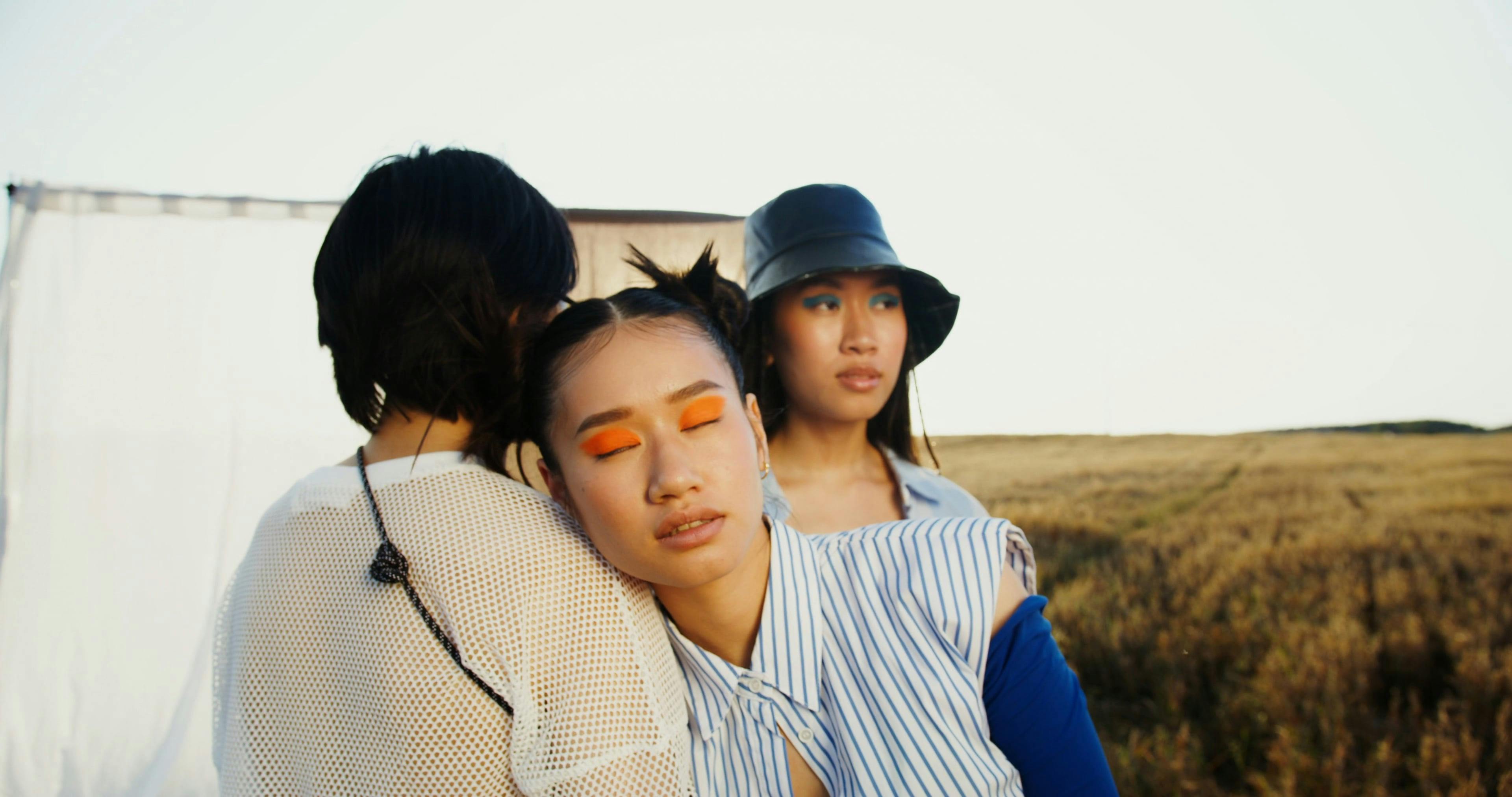 A Woman Leaning on another Person's Shoulder Free Stock Video Footage ...