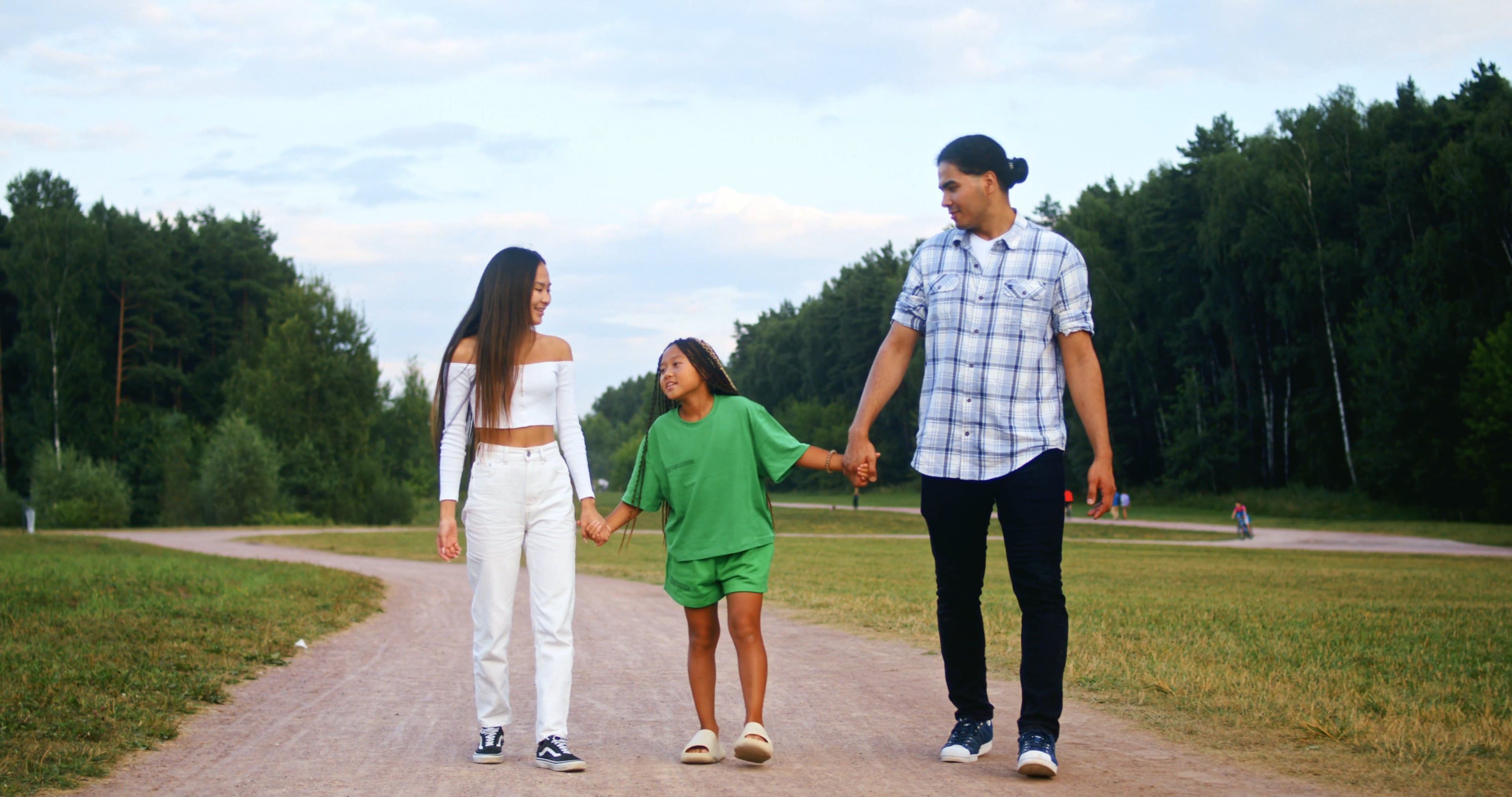 Kids Wearing Hats while Walking Outdoor · Free Stock Video