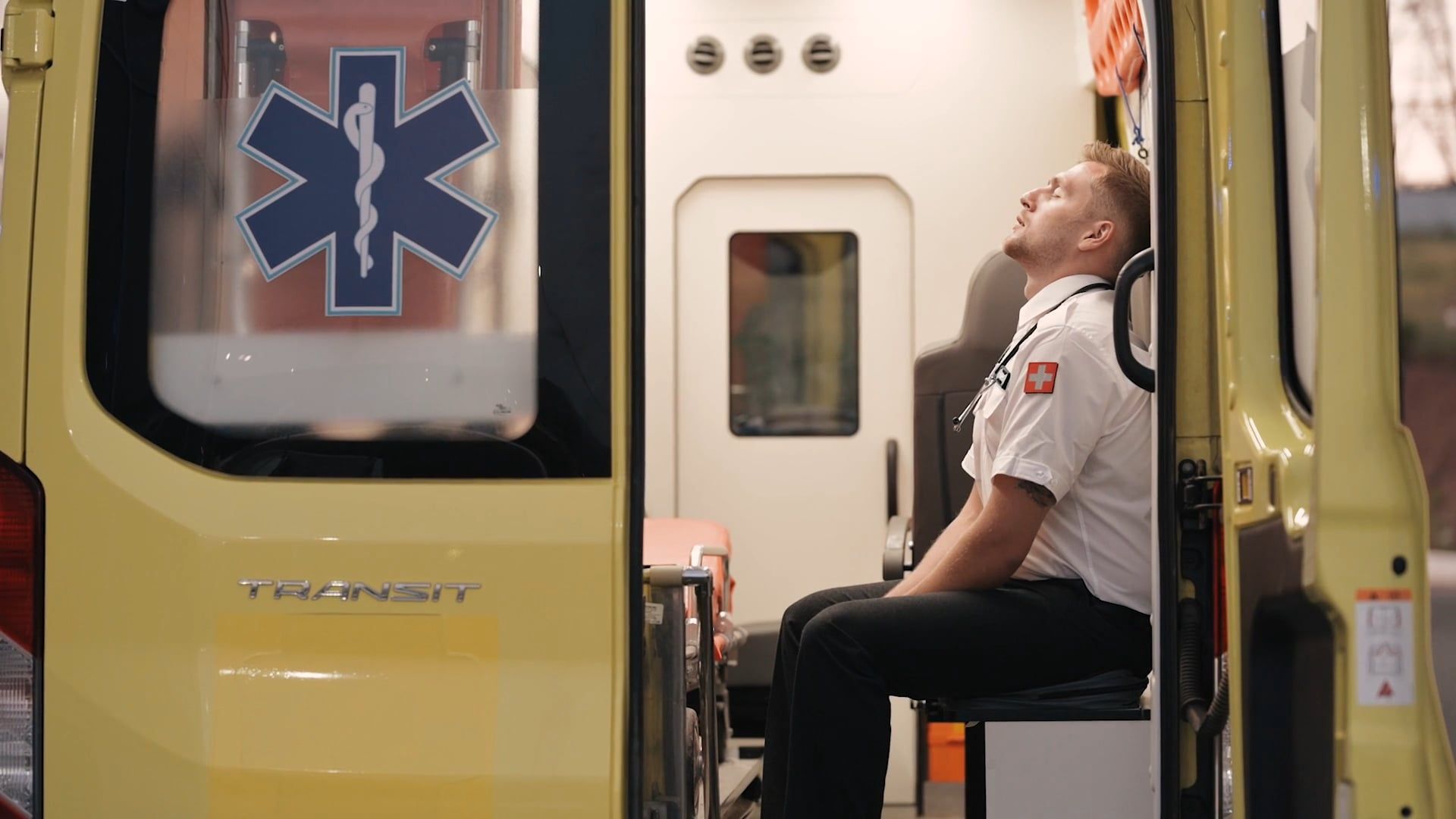 An Upset Paramedic Hitting a Stretcher Free Stock Video Footage ...