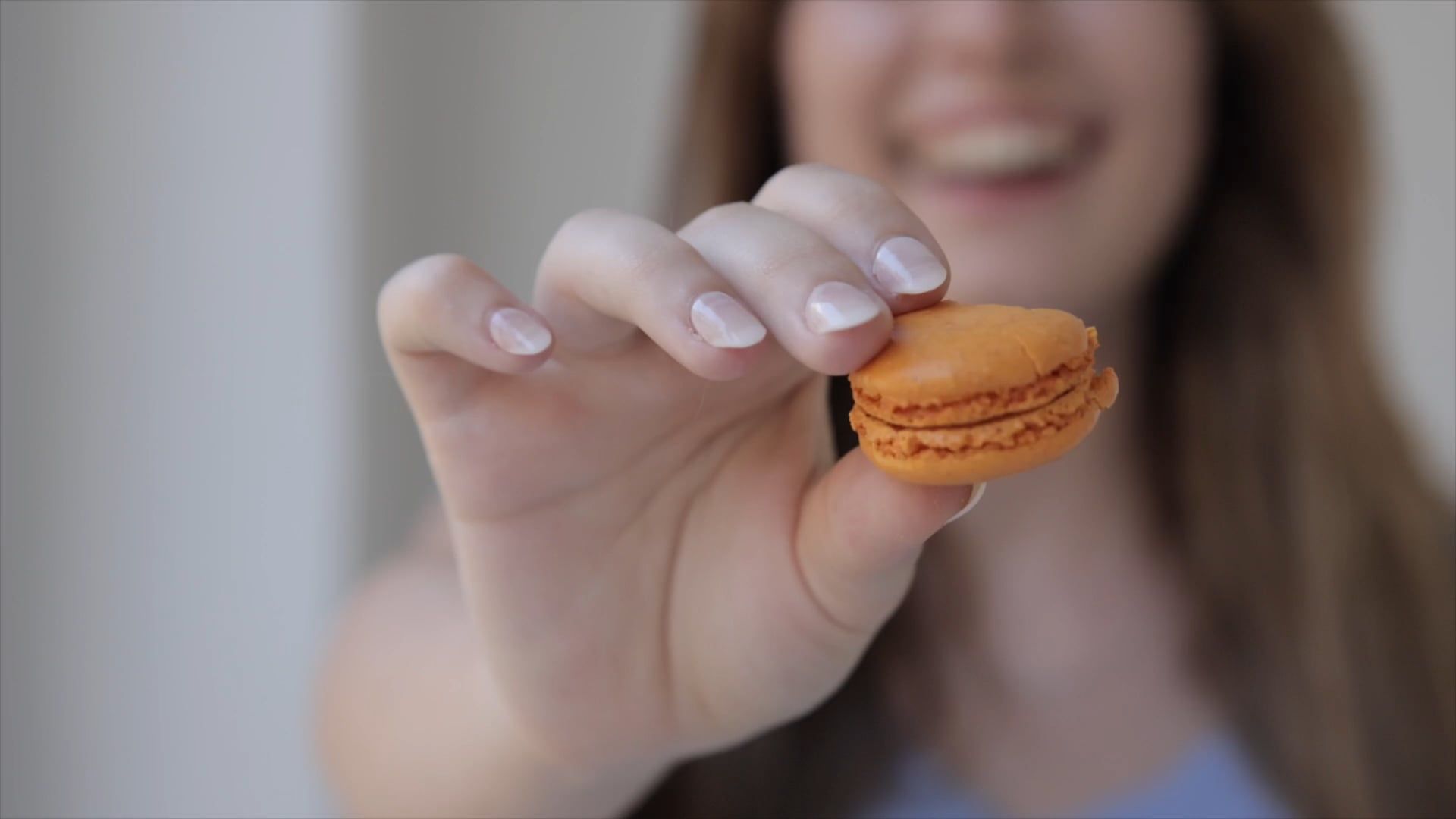 Person Holding Macaron · Free Stock Video