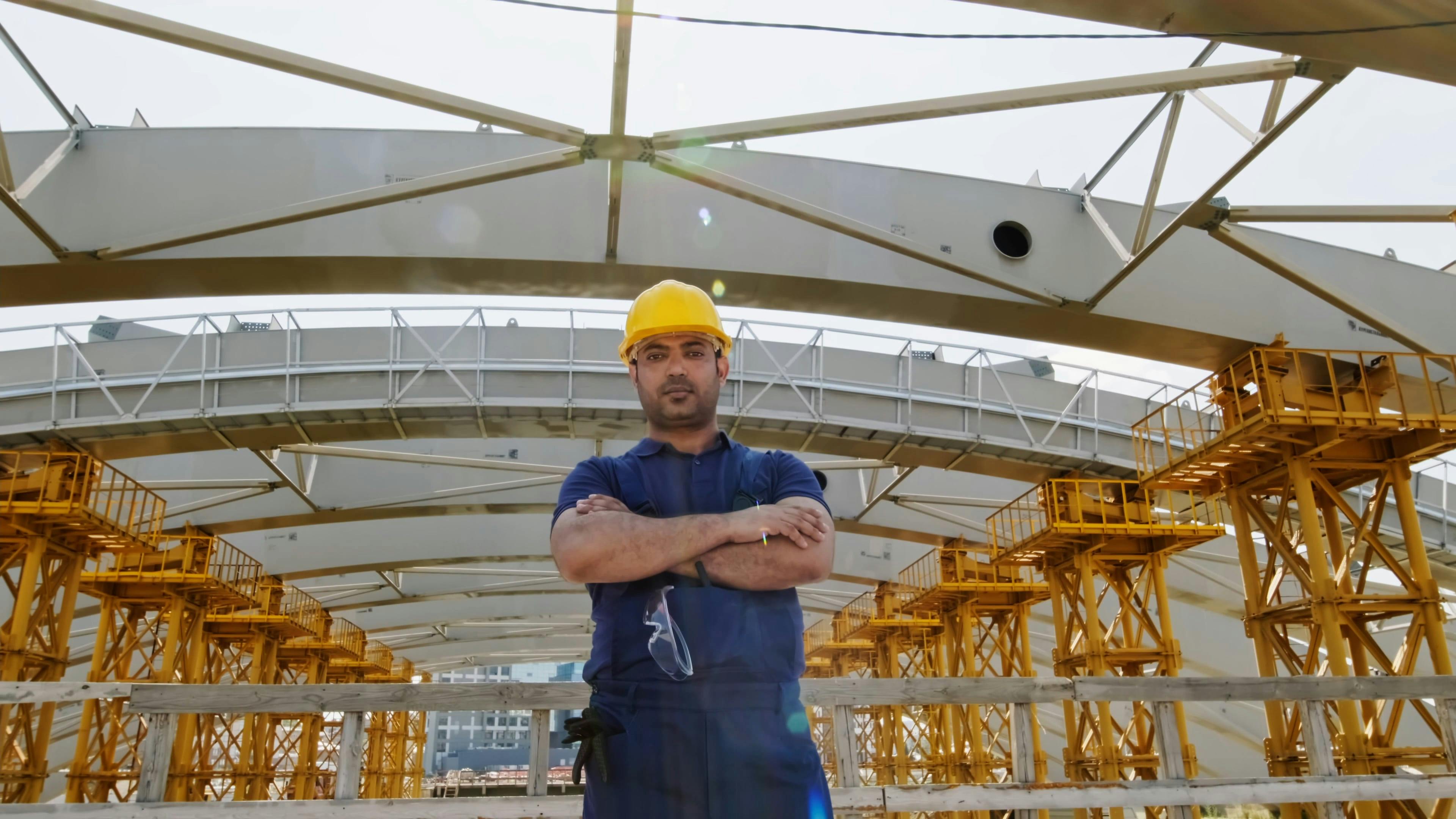 A Man Wearing a Hard Hat Free Stock Video Footage, Royalty-Free 4K & HD ...