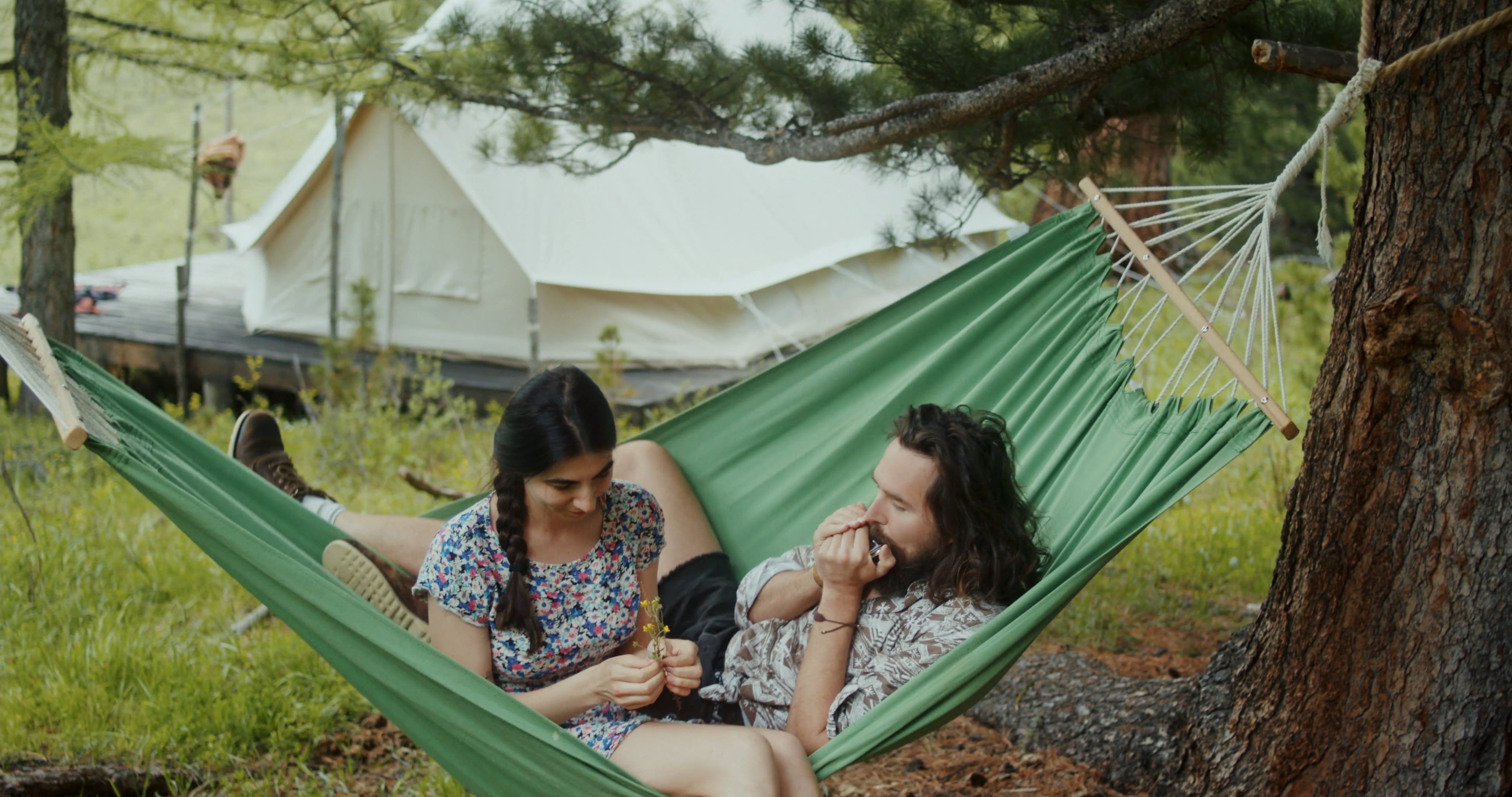 A Couple Sitting on a Hammock Free Stock Video Footage, Royalty-Free 4K ...
