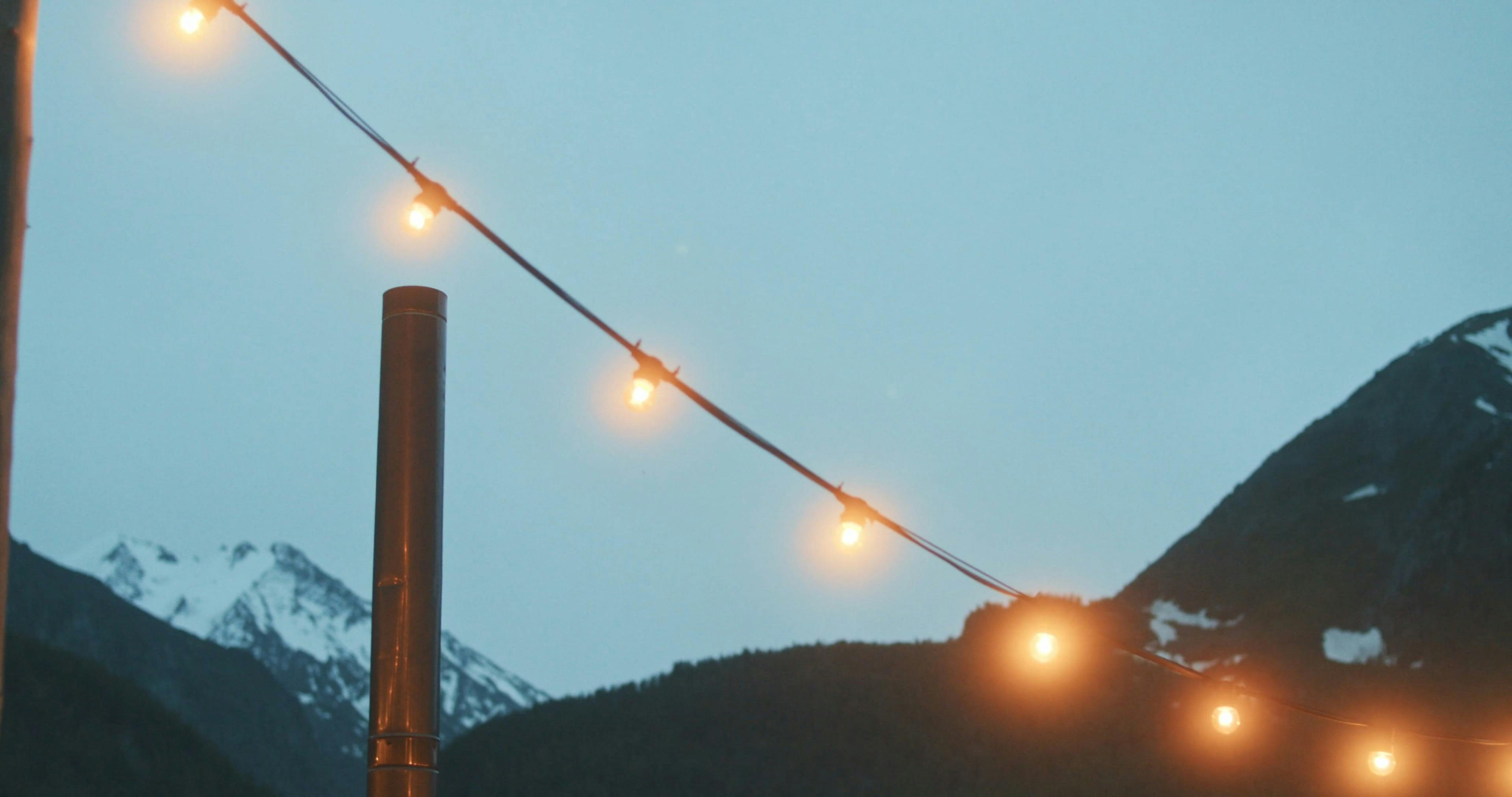 String Lights Near During Night Time Free Stock Video Footage, Royalty ...