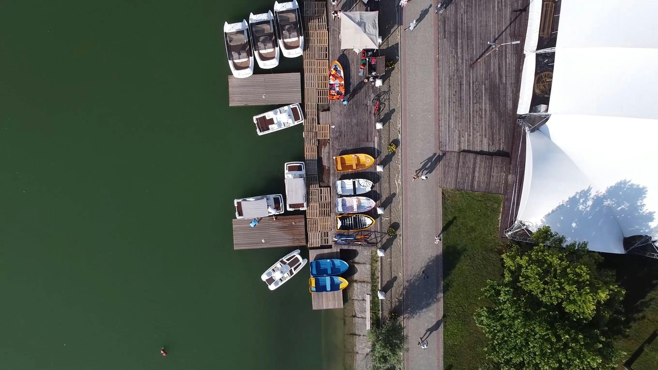 Top View Footage Of A Boat In The Middle Of The Sea Free Stock Video ...