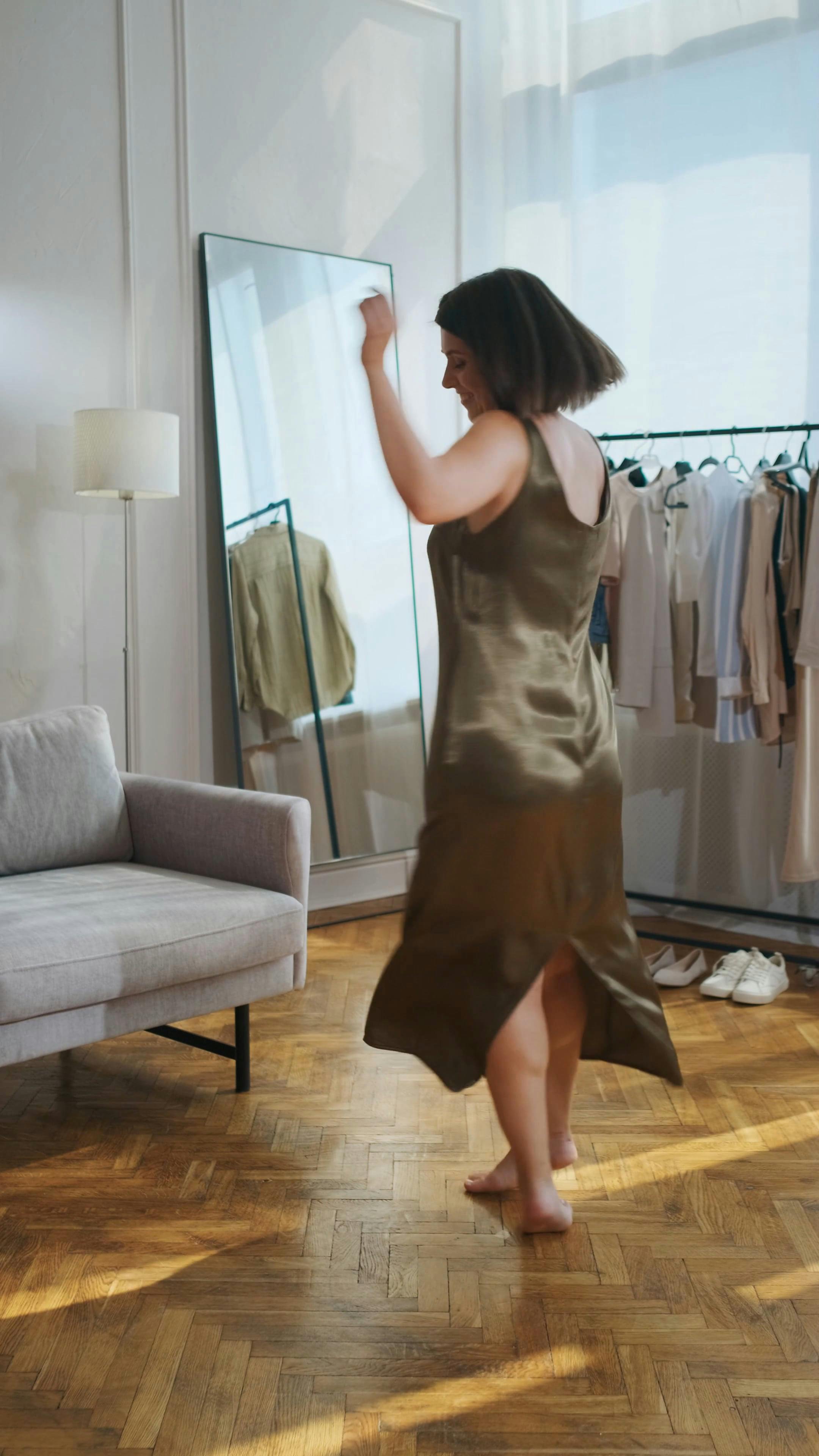 Woman Wearing Dress Spinning Around · Free Stock Video