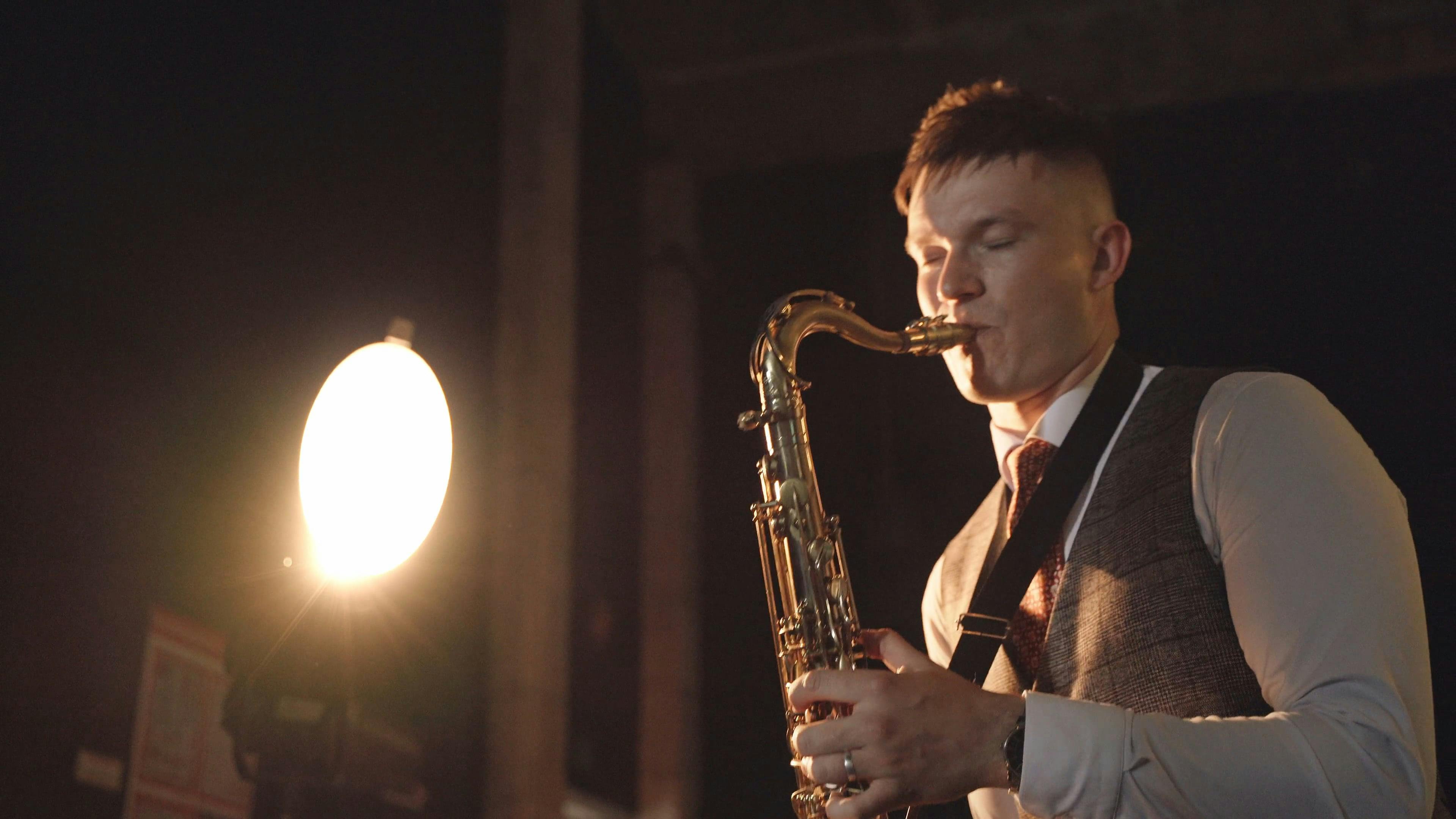 A Man Playing Saxophone Free Stock Video Footage, Royalty-Free 4K & HD ...