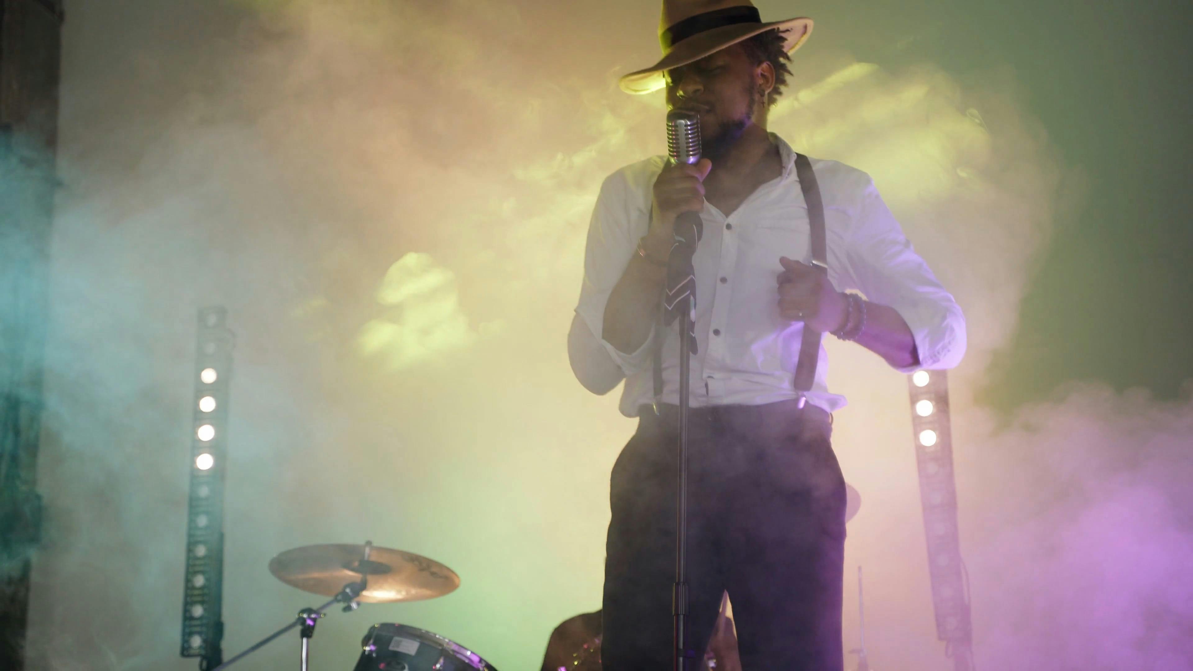 A Male Singer Performing on Stage Free Stock Video Footage, Royalty ...