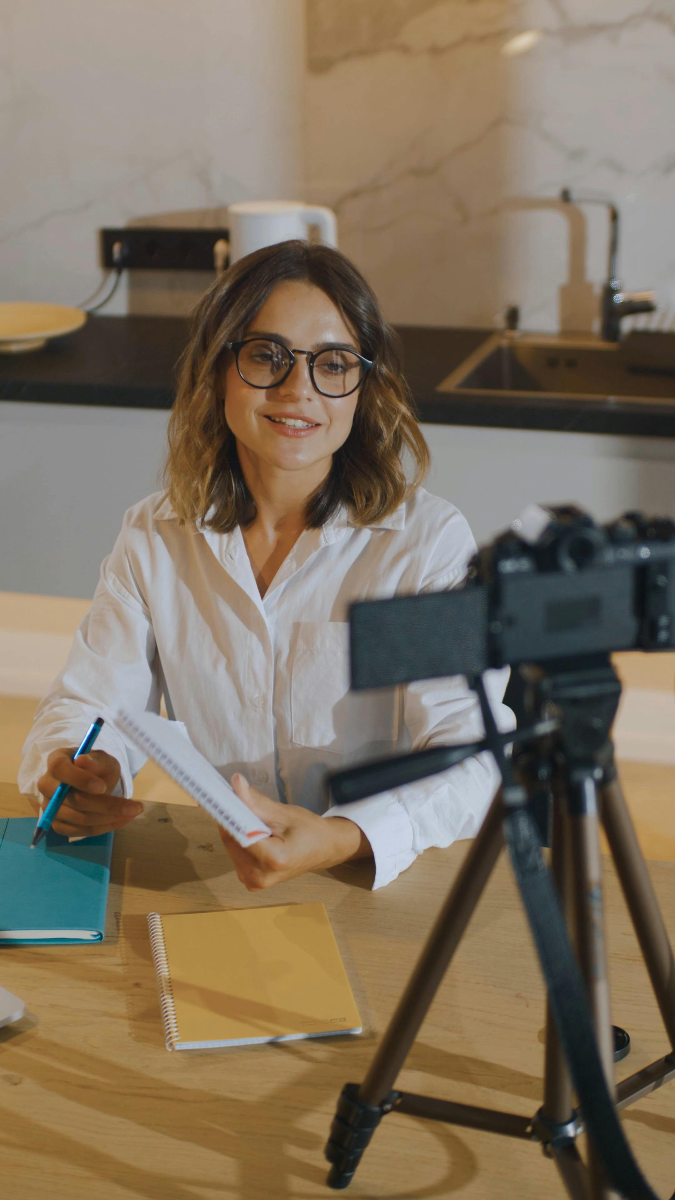 A Woman Talking in Front of the Camera Free Stock Video Footage ...