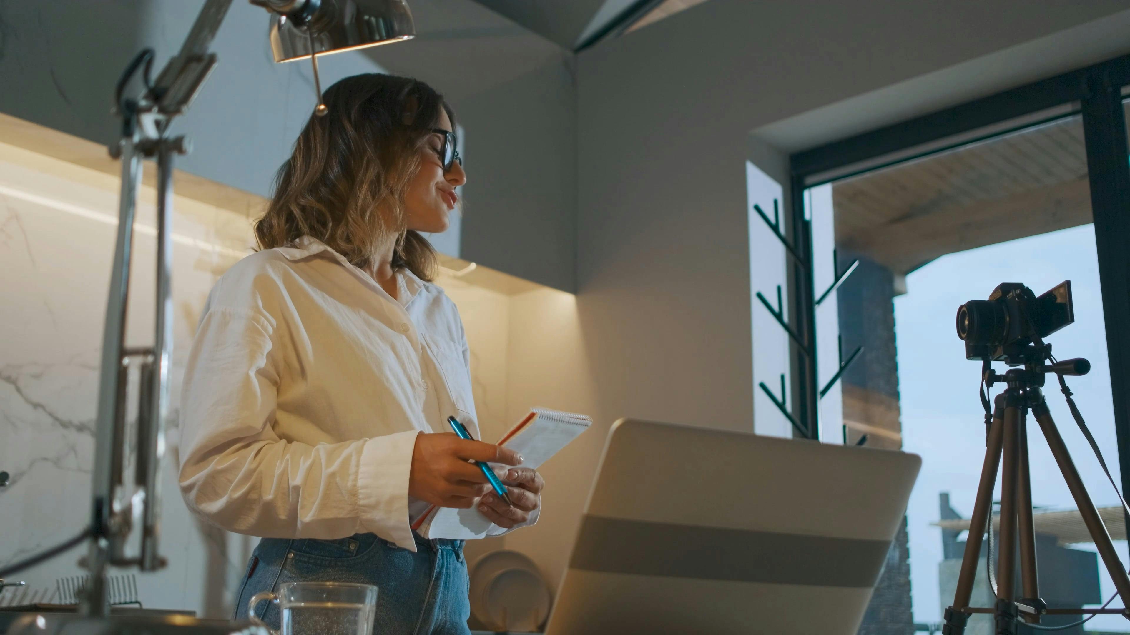 A Woman Talking in Front of the Camera Free Stock Video Footage ...