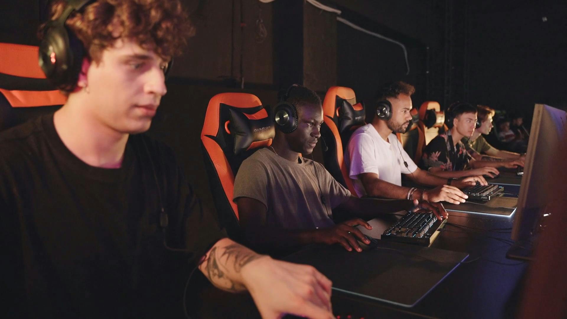 People Playing Computer Games · Free Stock Video