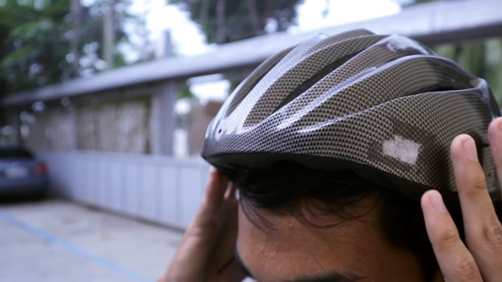 Man Removing His Helmet and Putting It On His Bike Free Stock Video ...