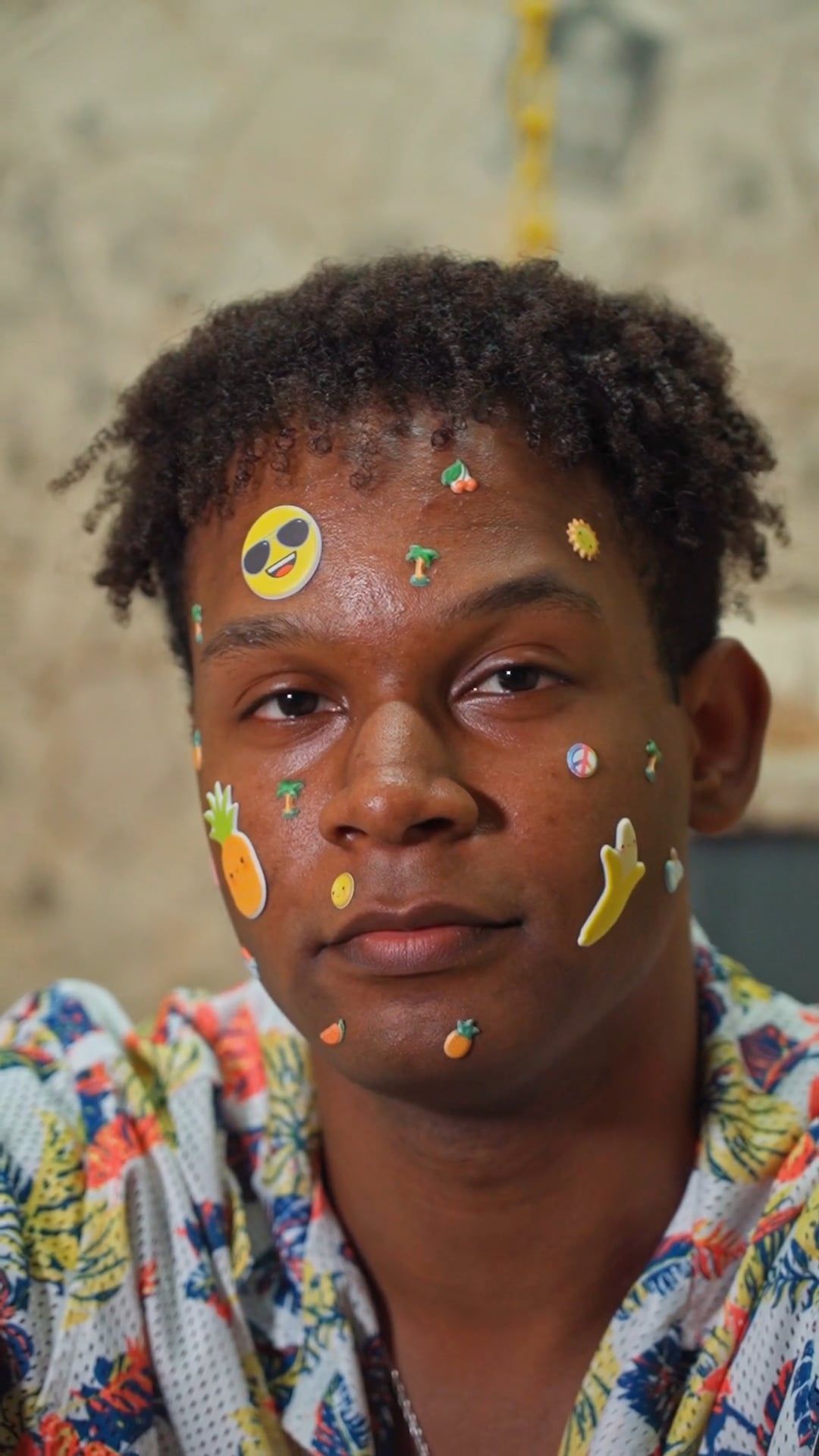 A Man With Stickers on His Face Free Stock Video Footage, Royalty-Free ...