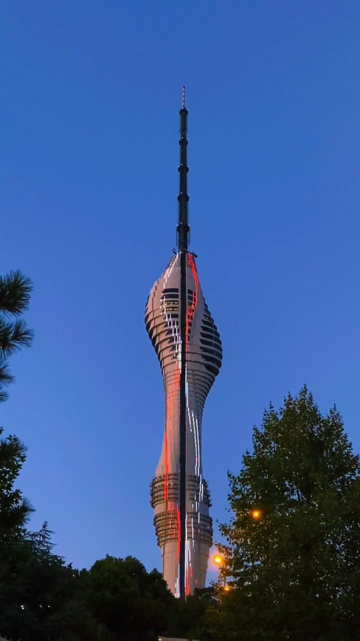 Camlica Tower Under the Blue Sky Free Stock Video Footage, Royalty-Free ...