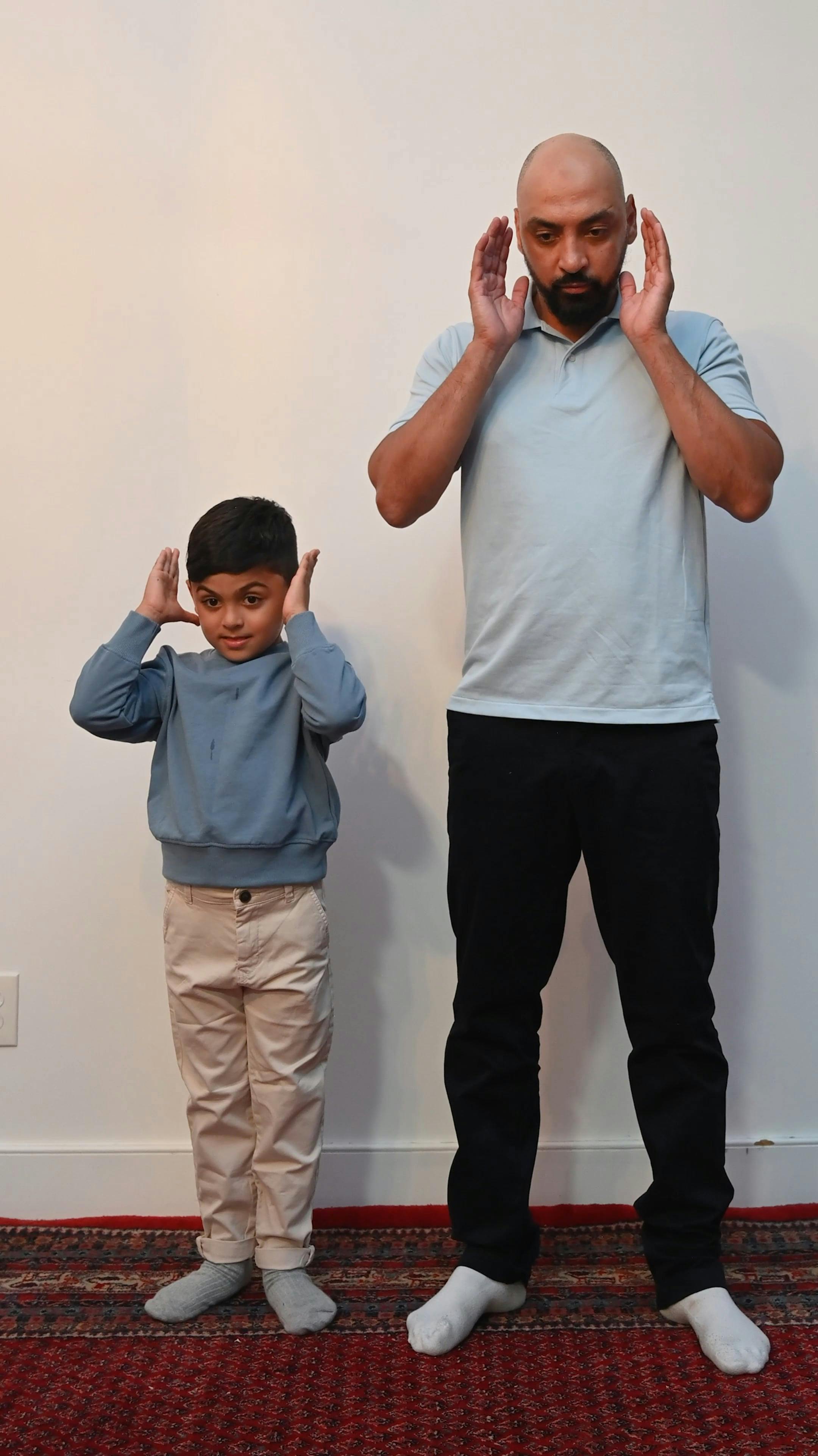 Boy Copying his Dad's Actions Free Stock Video Footage, Royalty-Free 4K ...