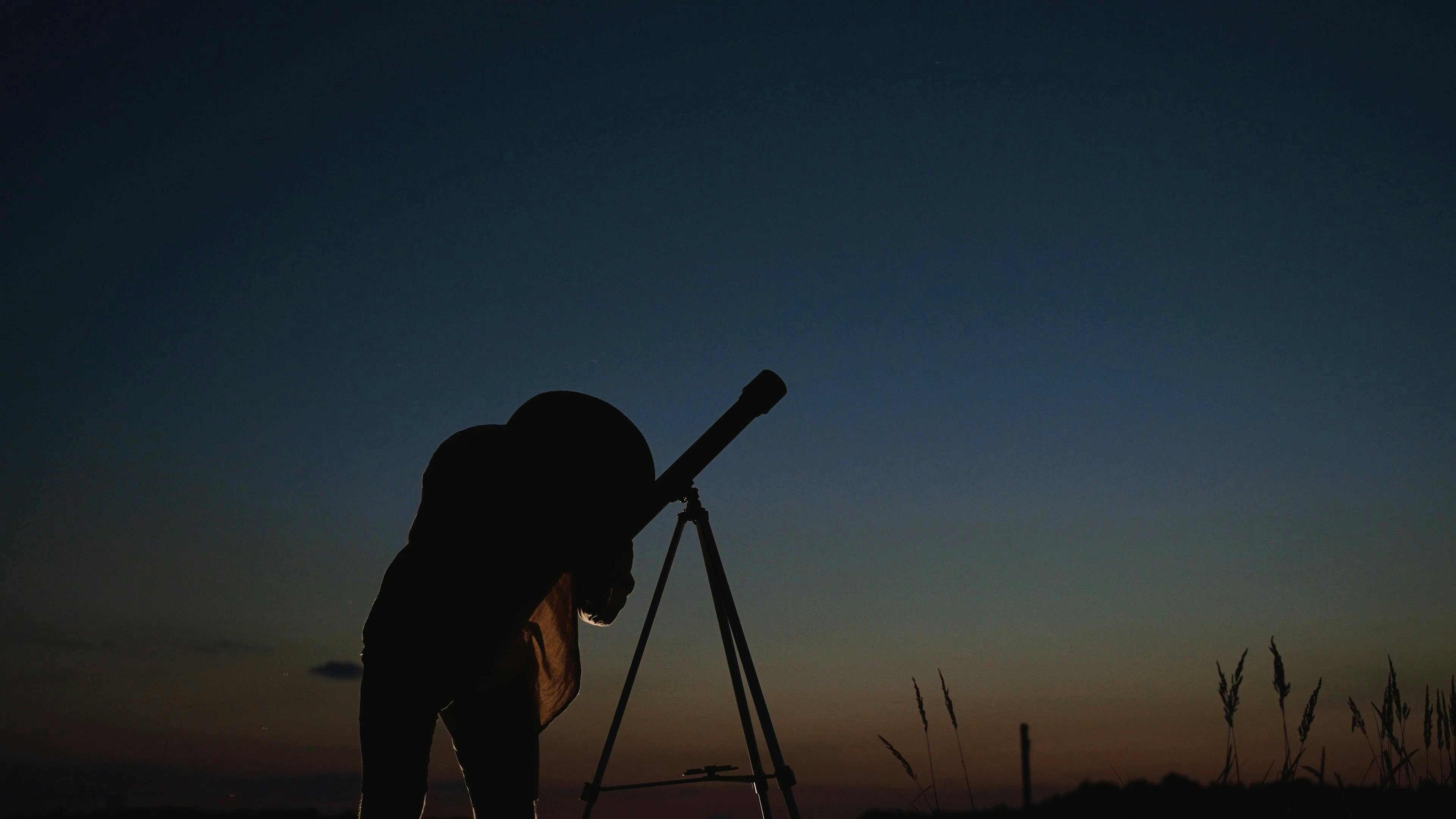 A Person Using a Telescope Free Stock Video Footage, Royalty-Free 4K ...