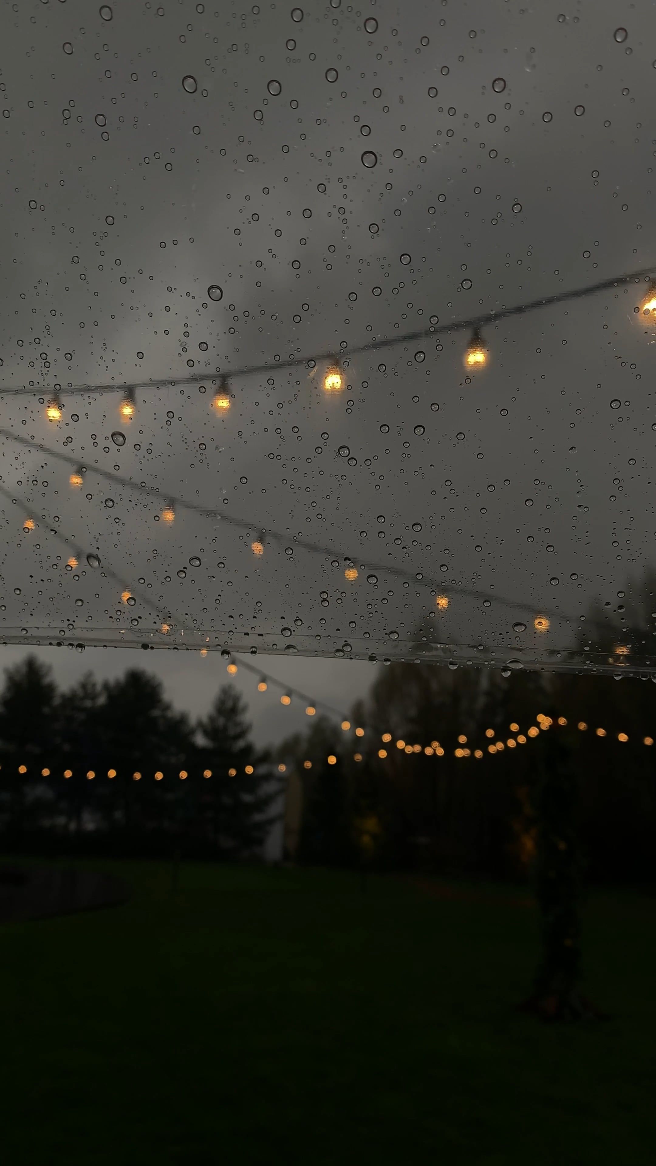 String Lights Outdoors During a Rainy Day Free Stock Video Footage ...