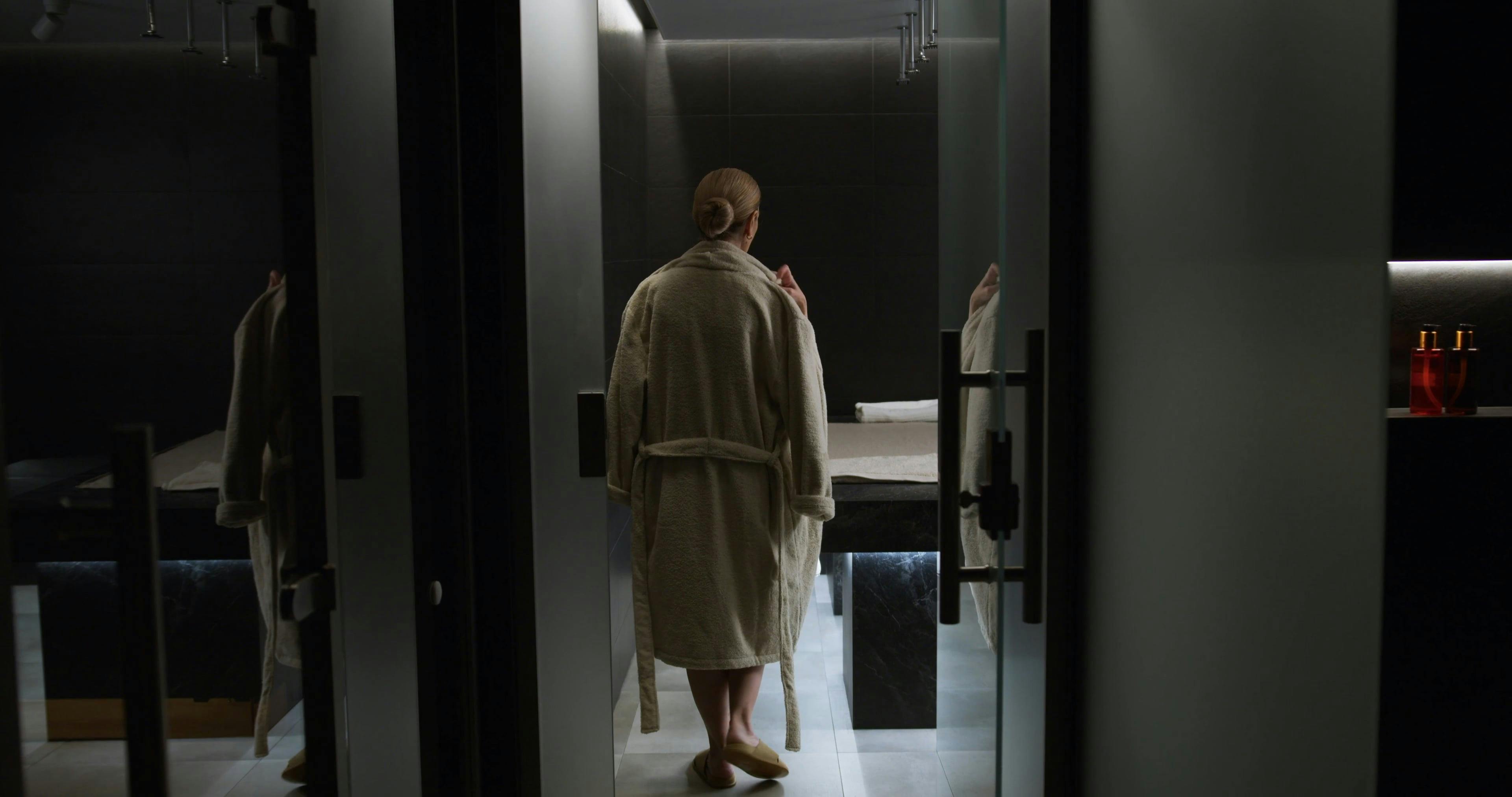 Woman Removing Bathrobe while Walking Free Stock Video Footage, Royalty ...