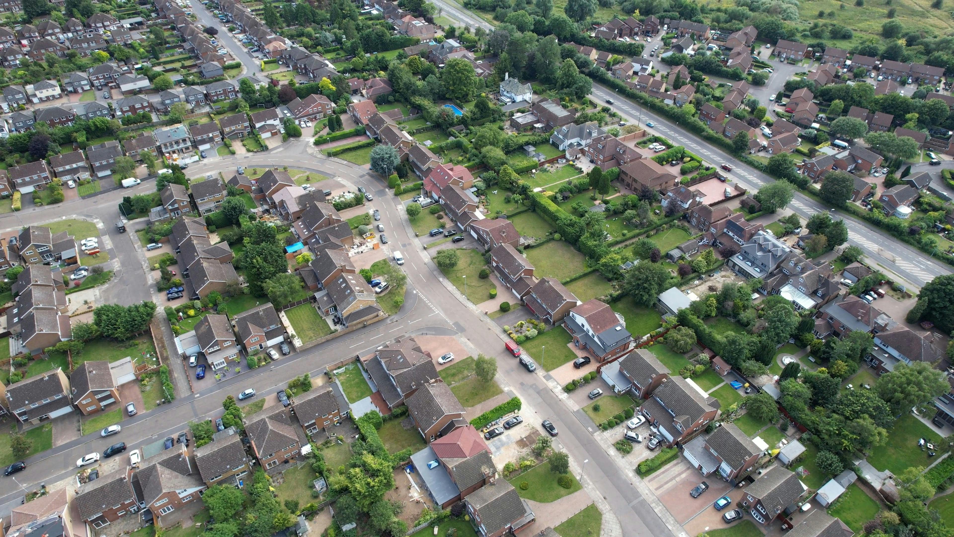 Bird's Eye View of a Residential Area · Free Stock Video