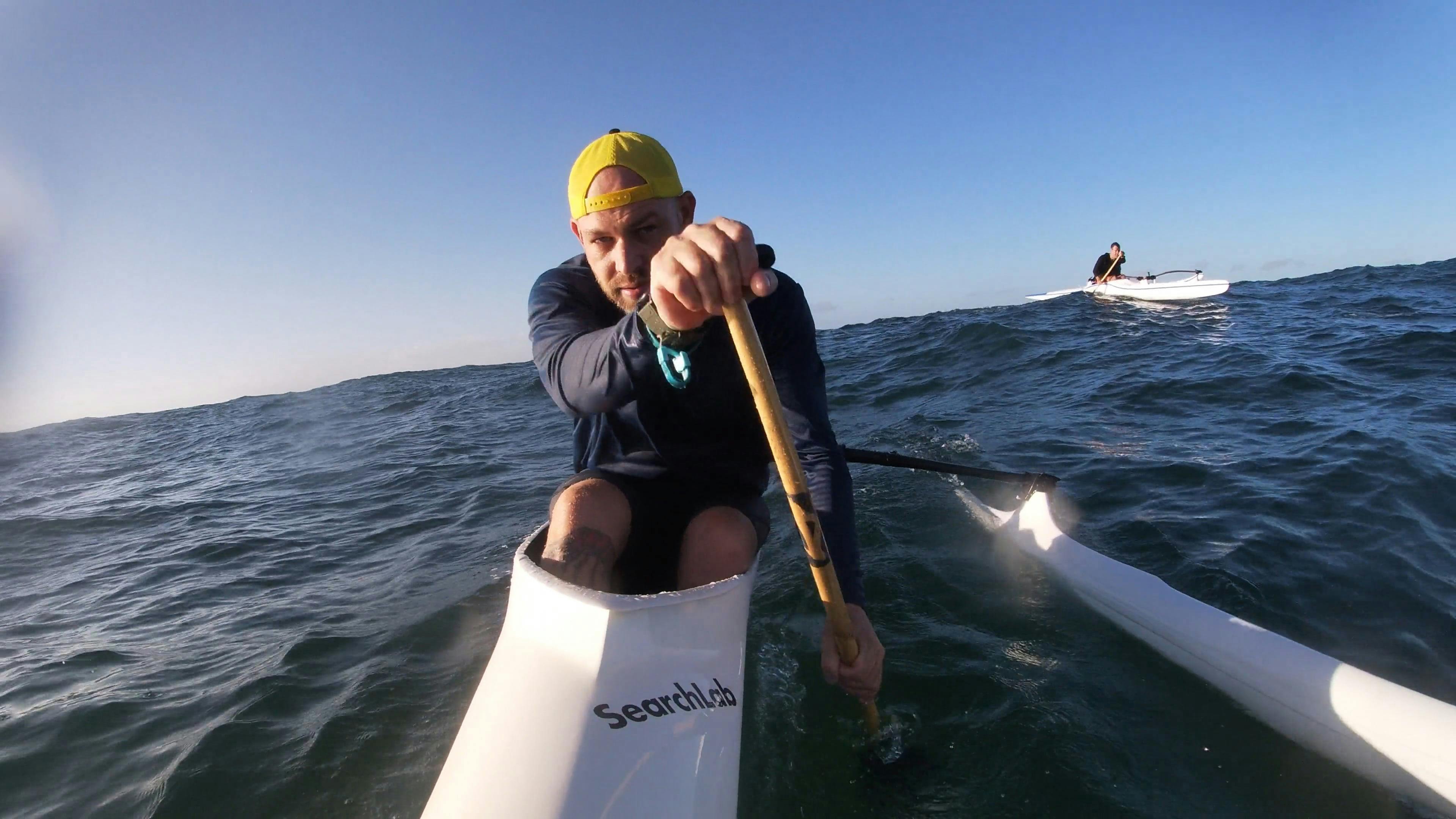 A Man Paddling on the Sea · Free Stock Video