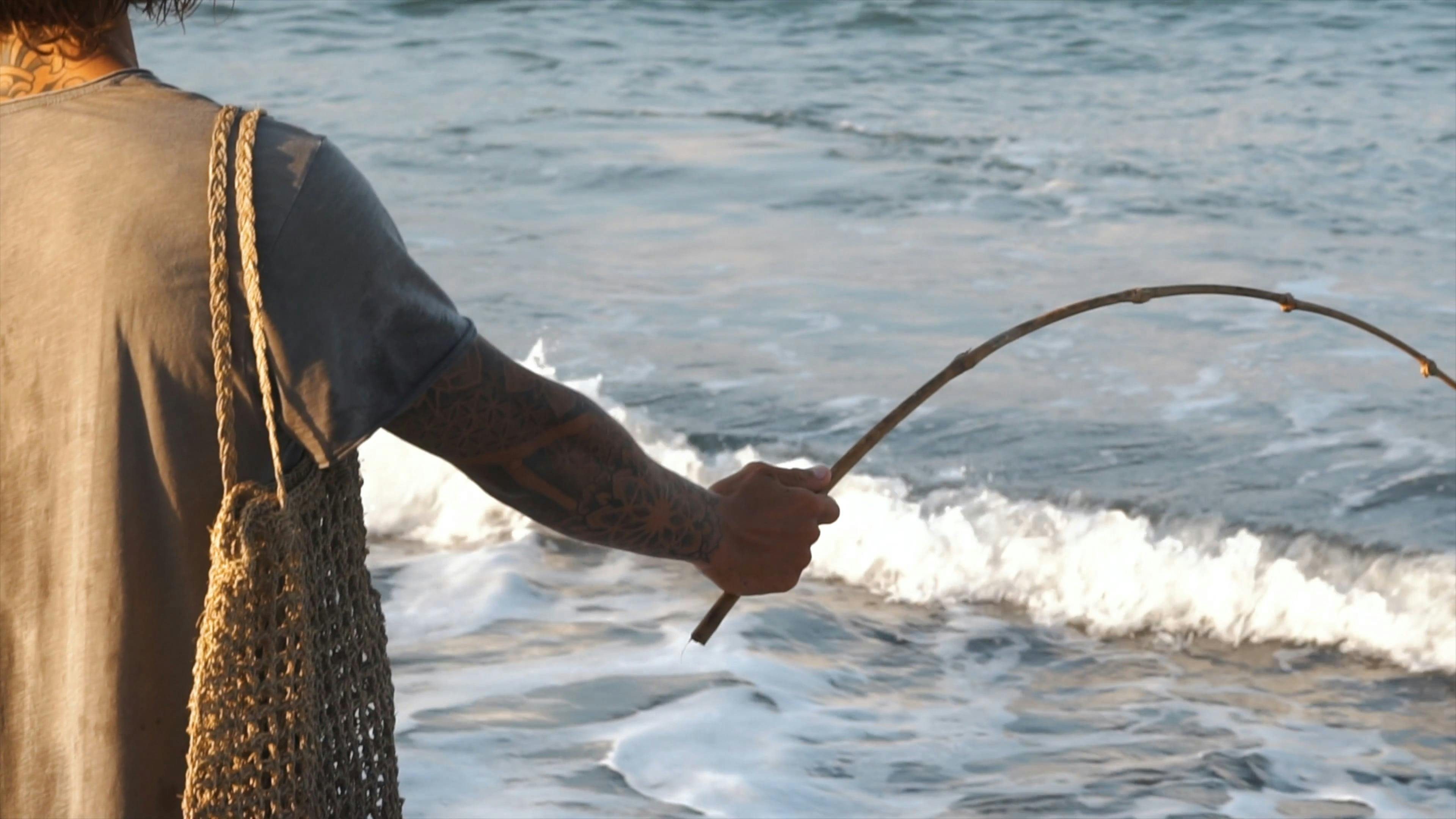 A Man Fishing on Shore Free Stock Video Footage, Royalty-Free 4K & HD ...