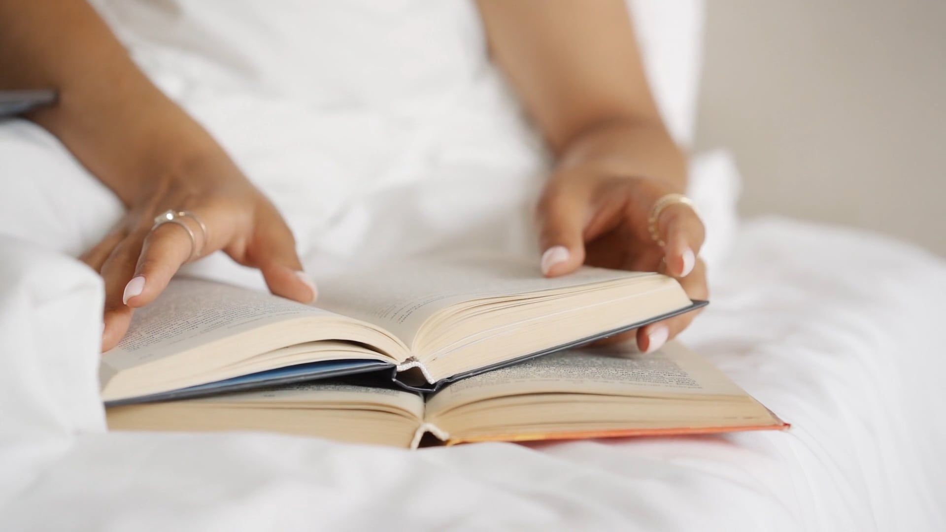 Close-Up View Of A Person Reading A Book · Free Stock Video