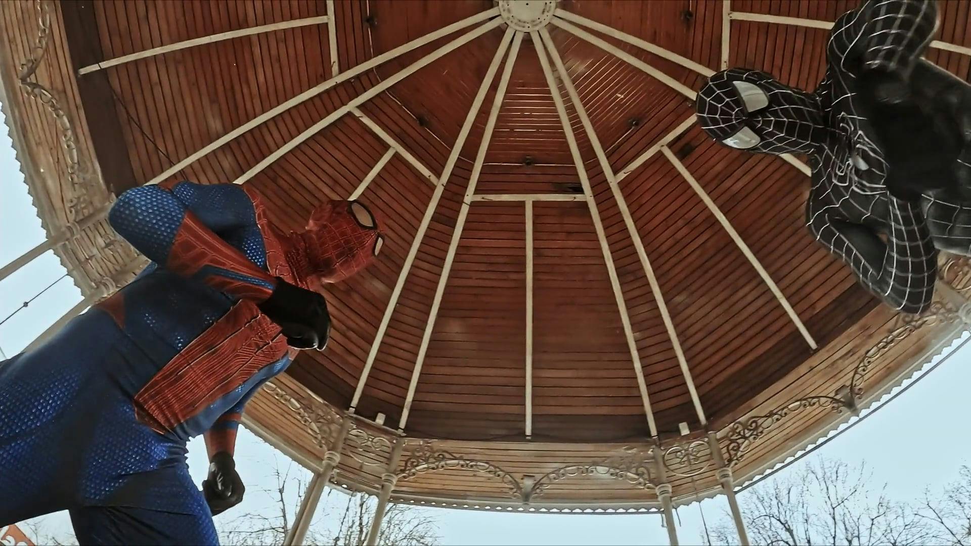 Person in a Spiderman Costume Doing a Handstand Free Stock Video ...