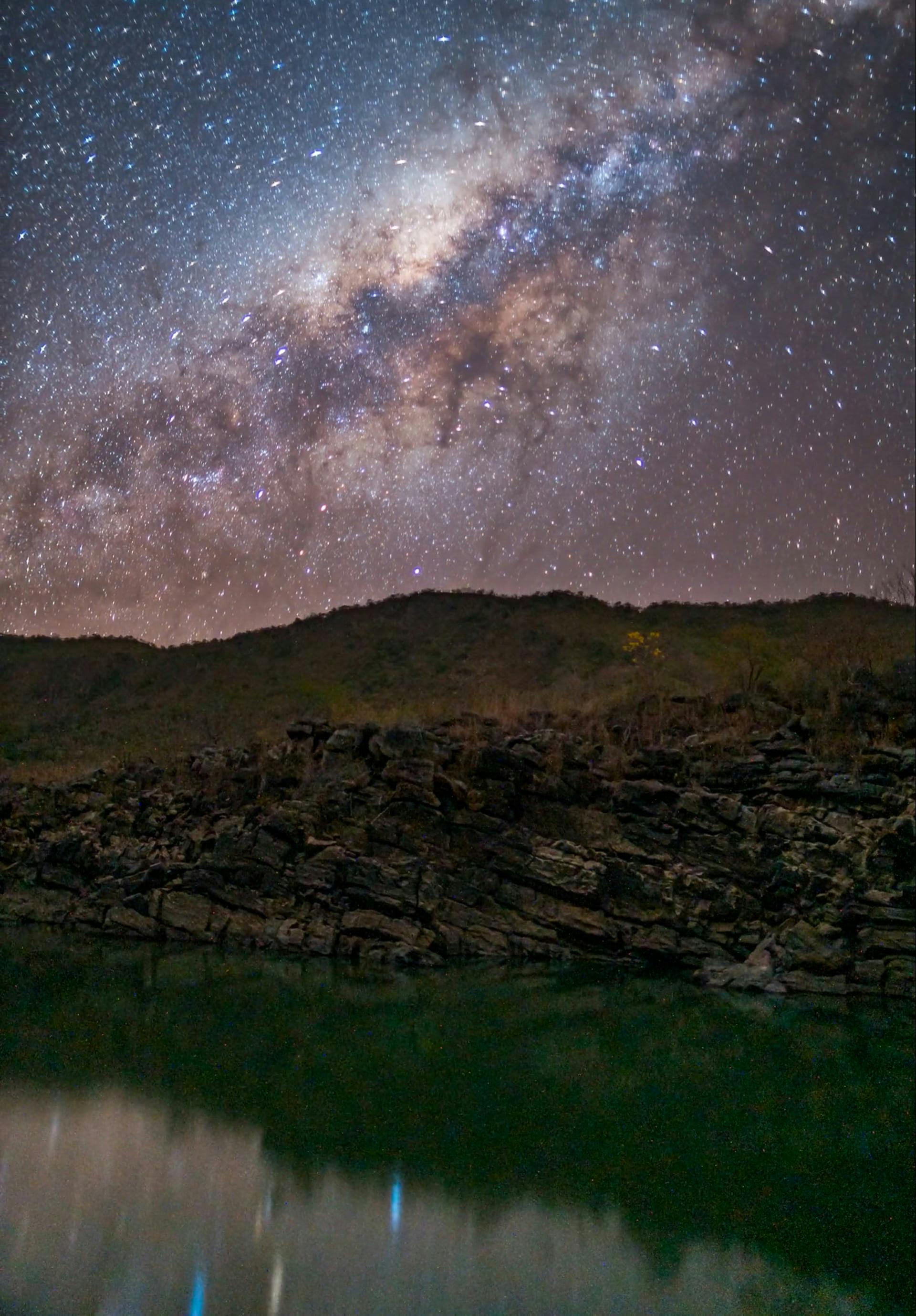 Beautiful Timelapse of the Night Sky with Reflections in a Lake · Free ...
