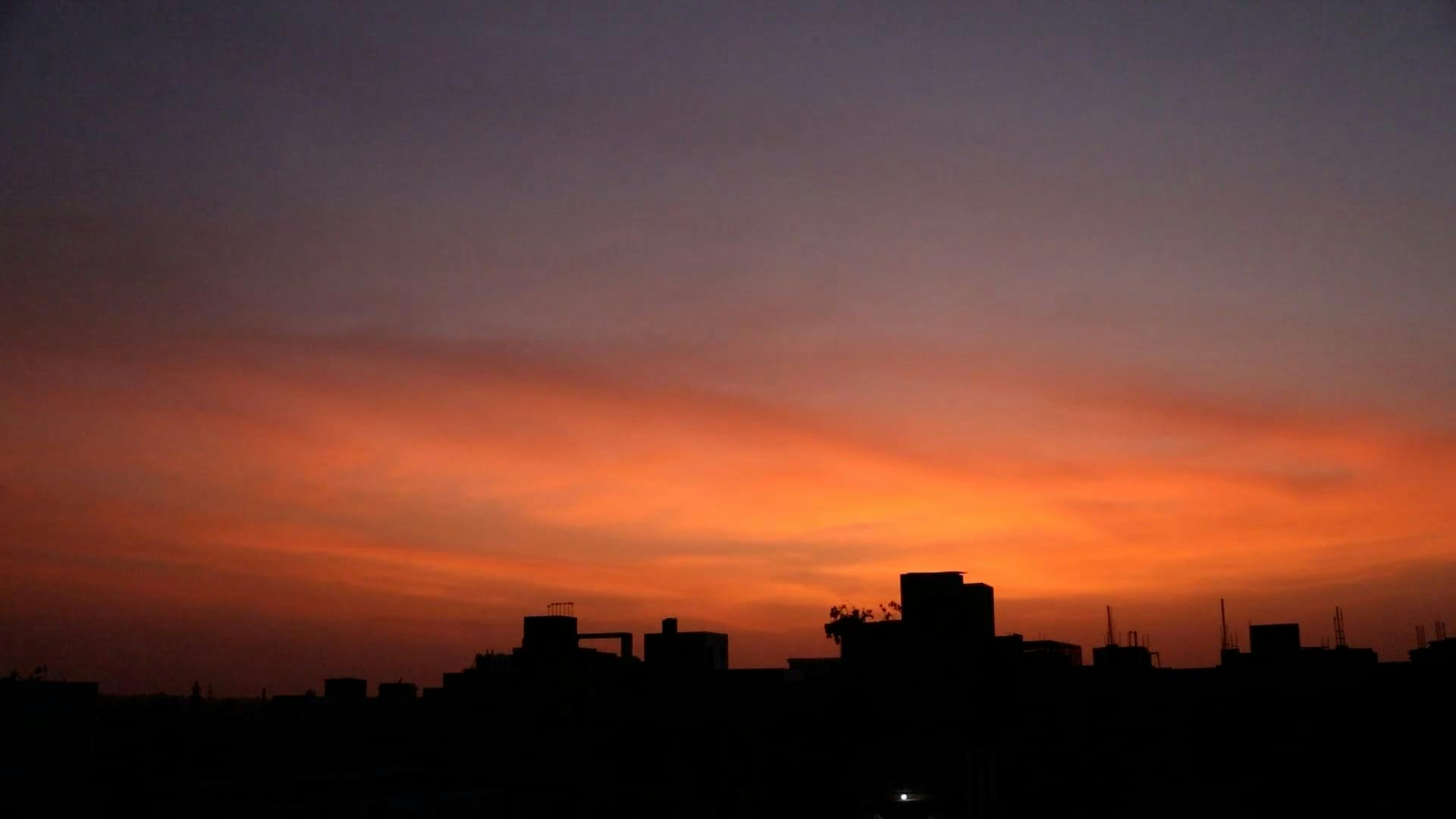 A View of a Beautiful Sunset Under a Tree · Free Stock Video