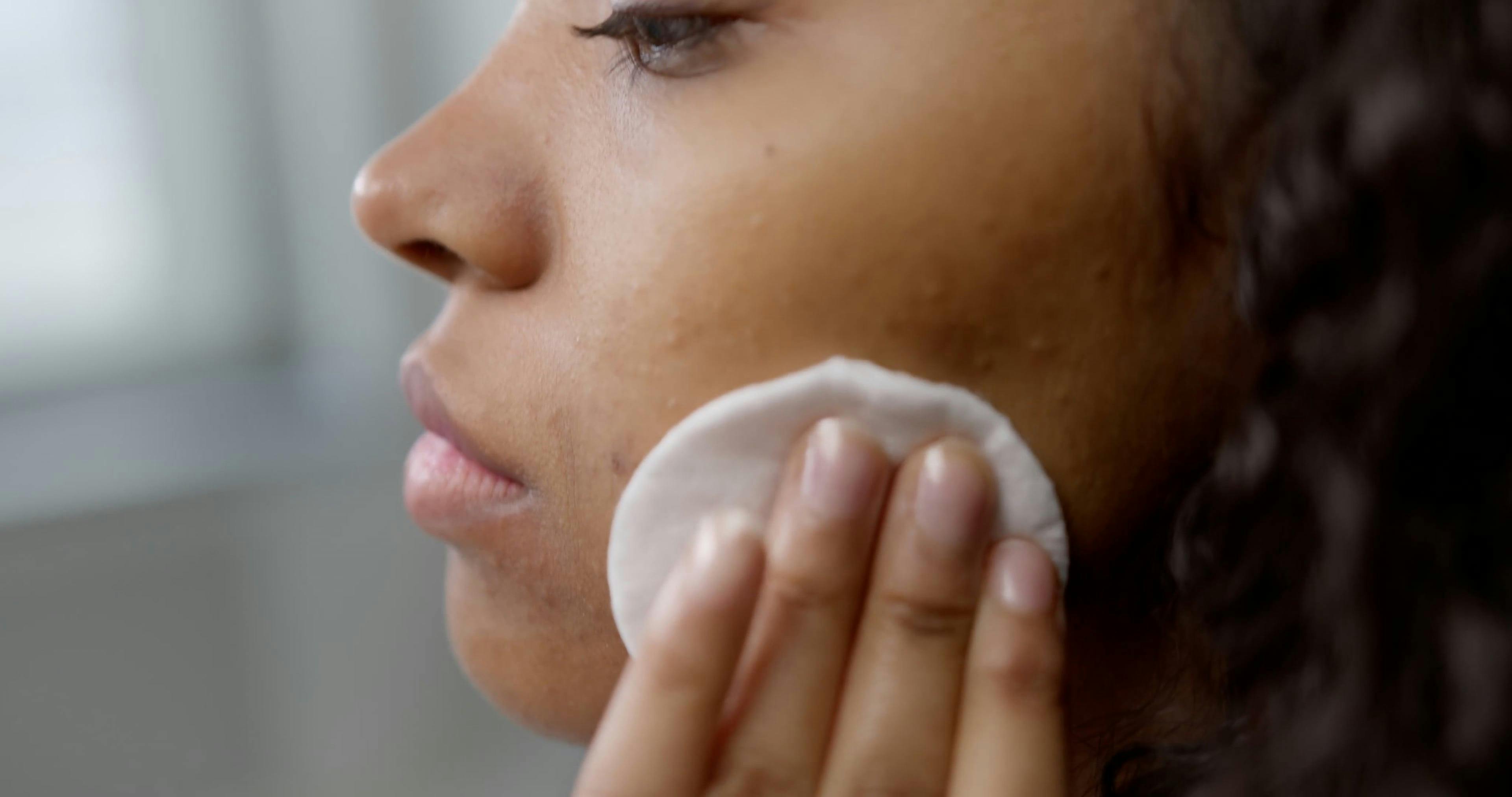 Close-up of a Woman Wiping her Face · Free Stock Video