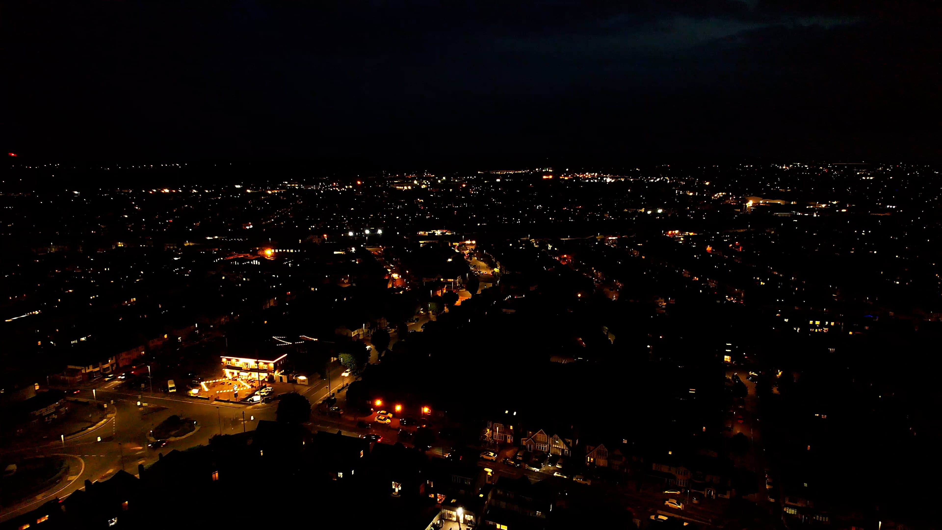 Drone Footage Of City At Night · Free Stock Video