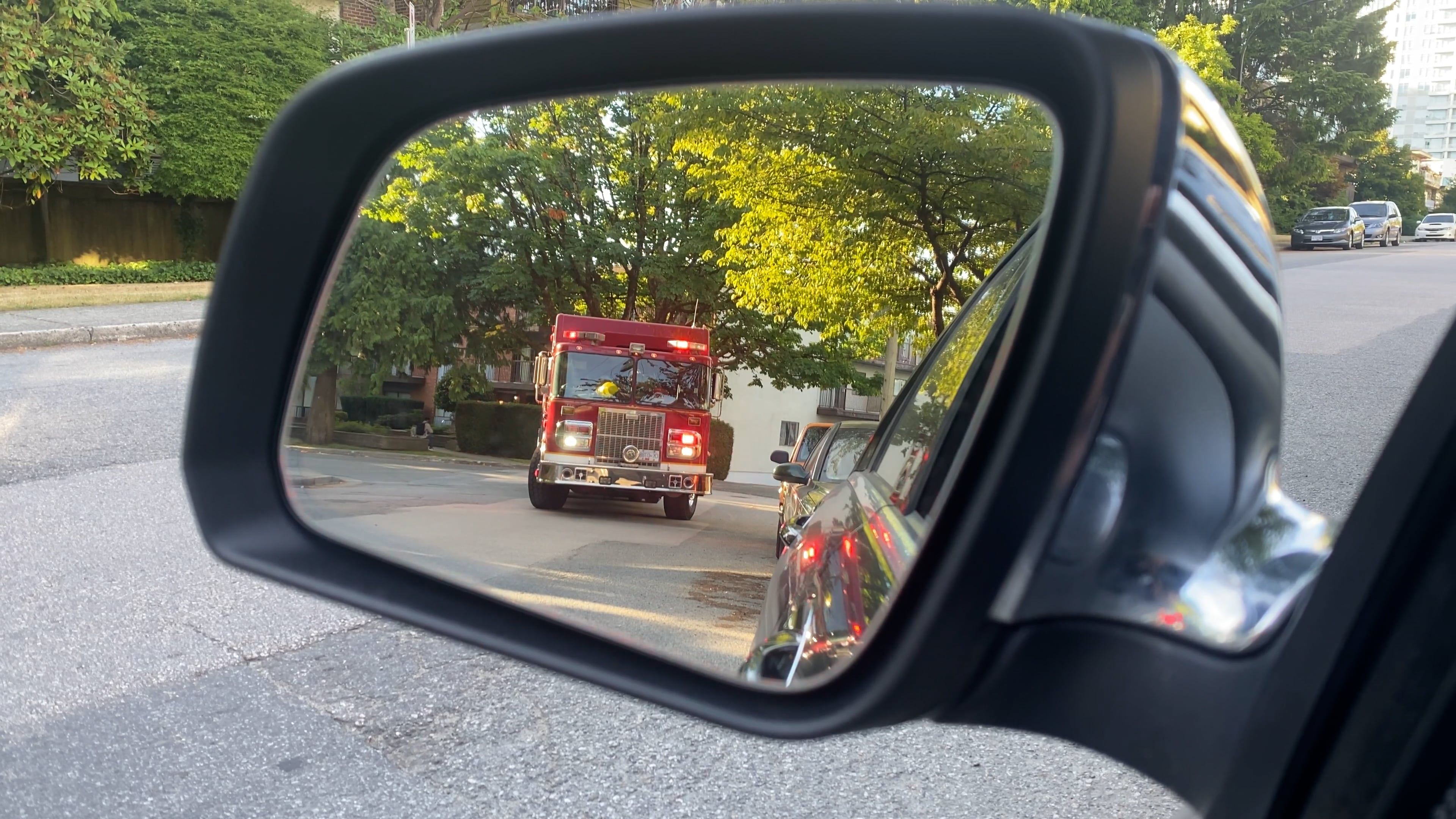 Reflection of a Parked Fire Truck Free Stock Video Footage, Royalty ...