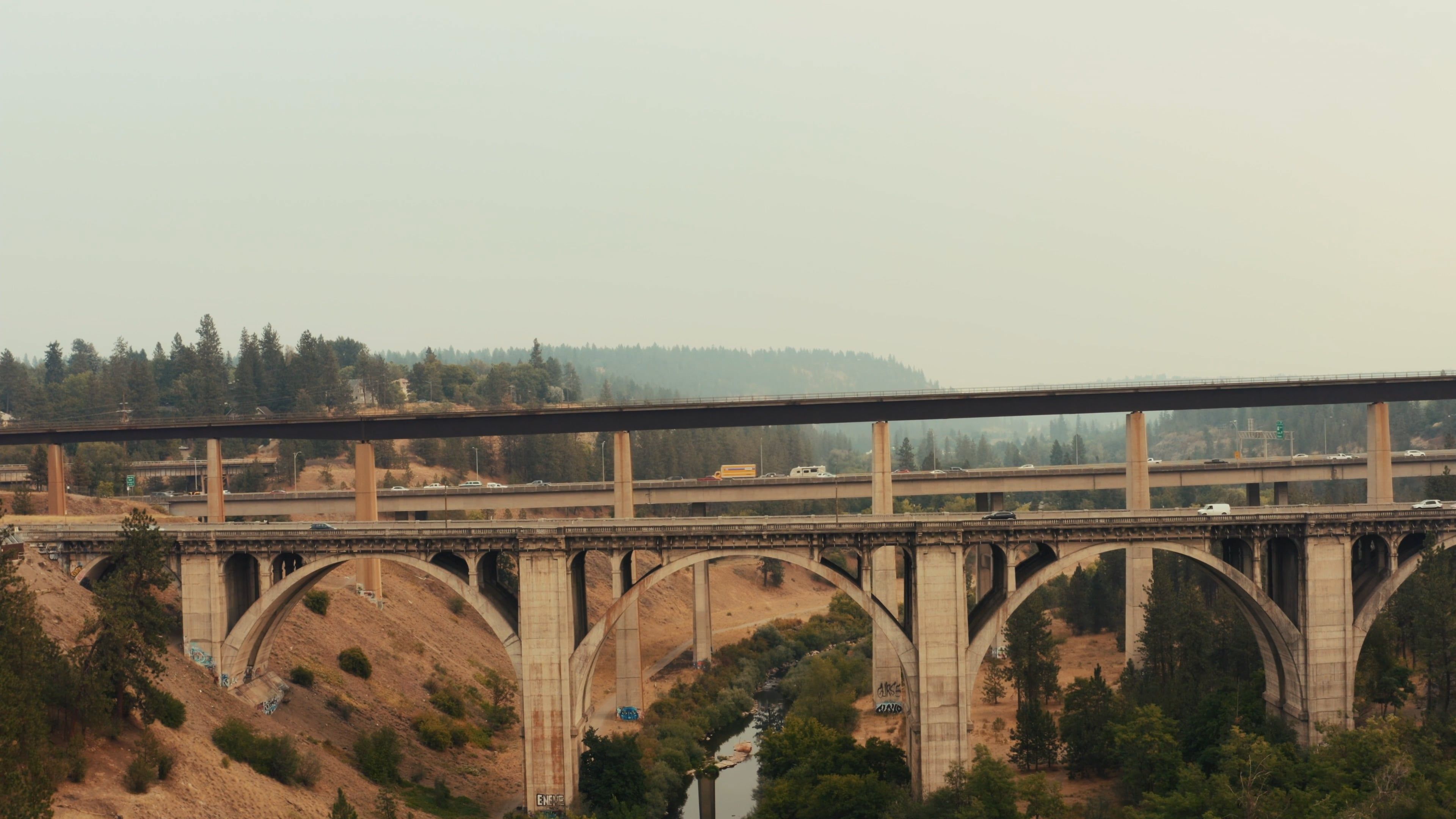 Cars Driving on the Bridge Free Stock Video Footage, Royalty-Free 4K ...