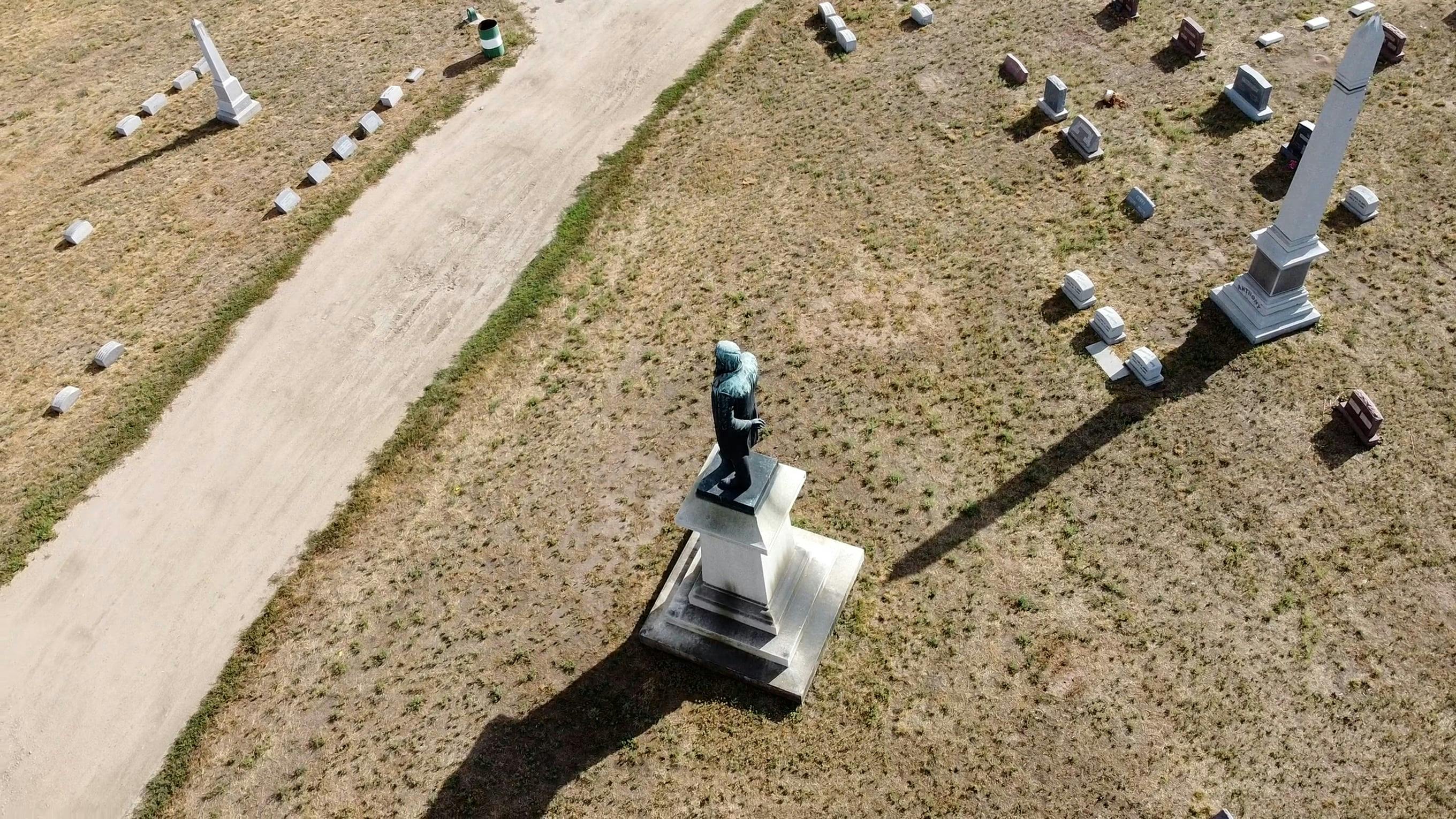 Drone Footage of a Cemetery Free Stock Video Footage, Royalty-Free 4K ...