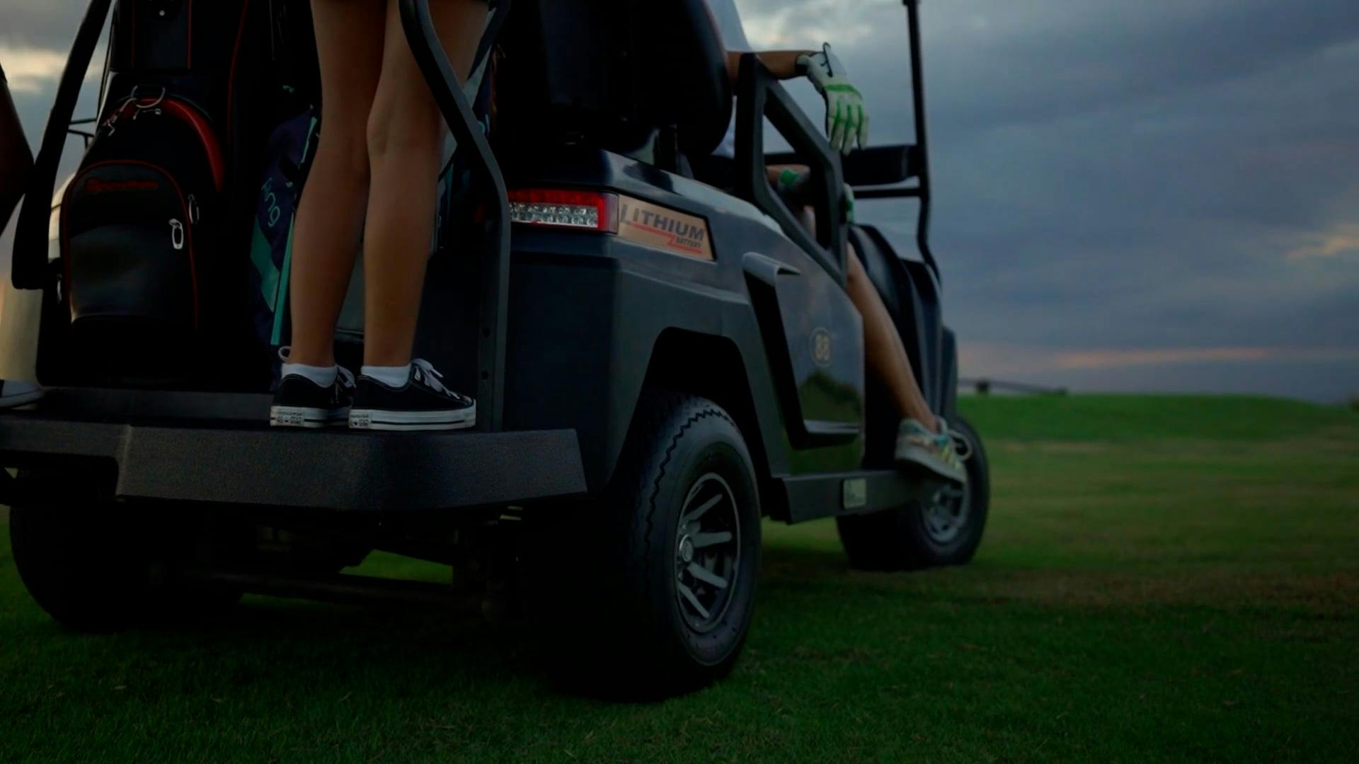 A Family Riding on a Moving Golf Cart Free Stock Video Footage, Royalty ...