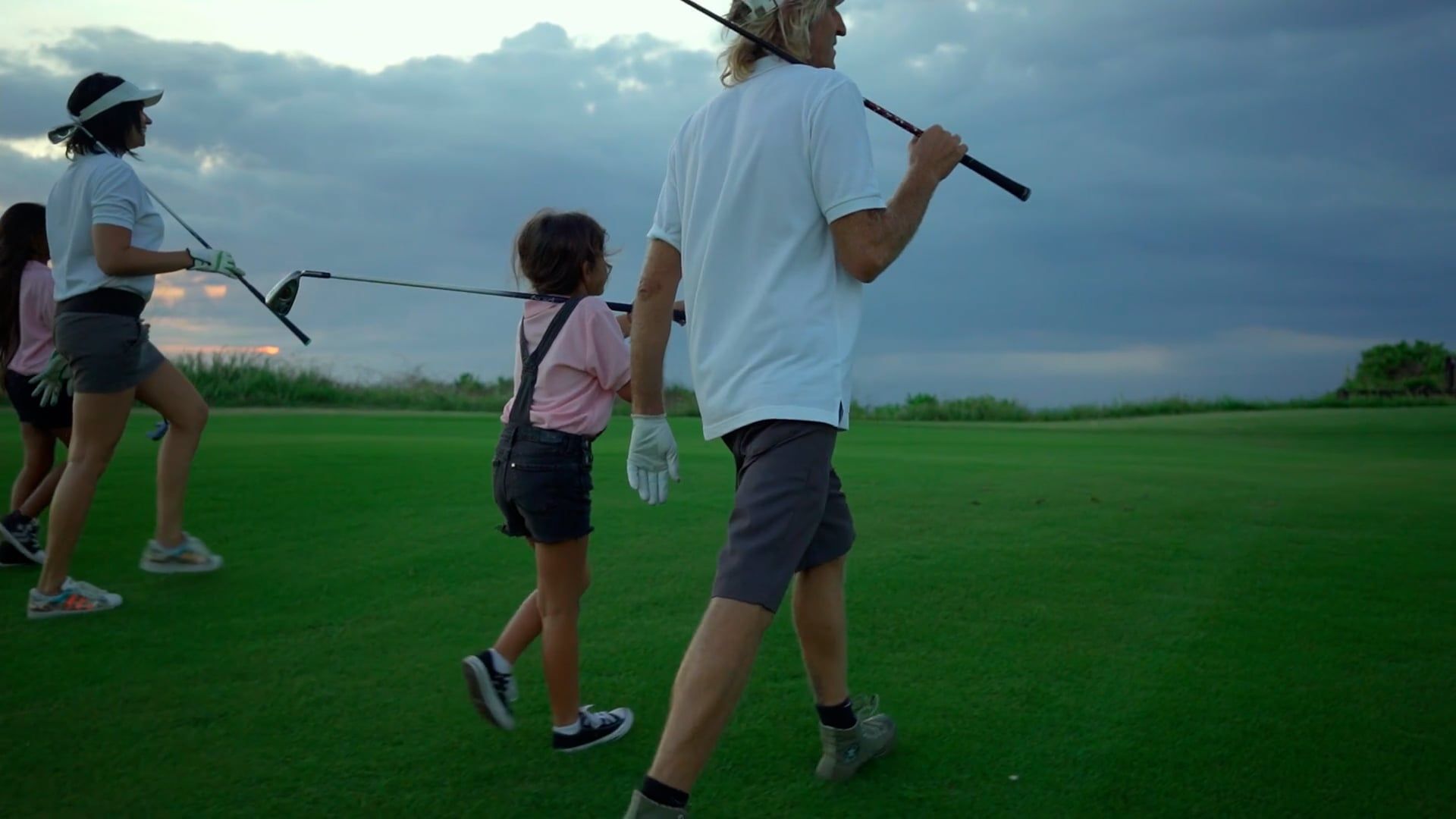 A Family Walking on a Golf Course Free Stock Video Footage, Royalty ...