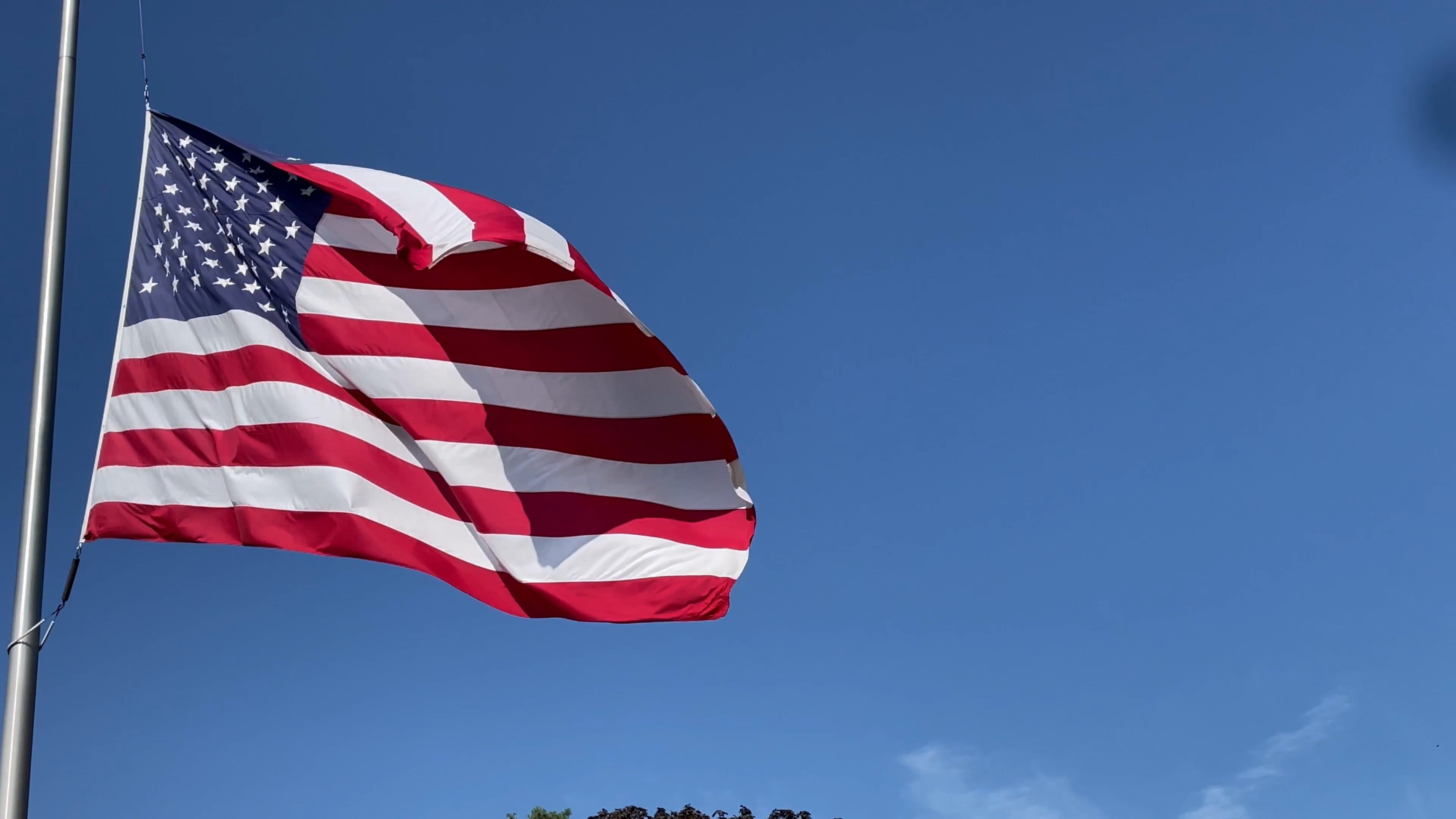 The Flag of United States of America Free Stock Video Footage, Royalty ...